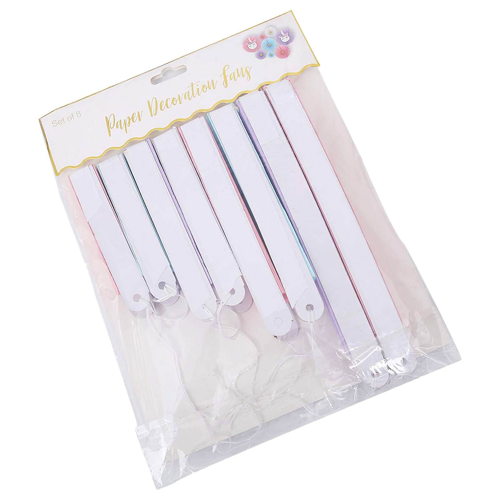 8-Pieces Set of Pastel Unicorn Hanging Paper Fans – Party Decoration ...