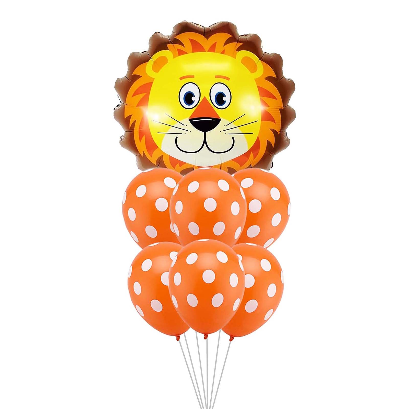 7-Pieces Set of Lion Balloons Set, Animal Balloon Decorations – Party ...