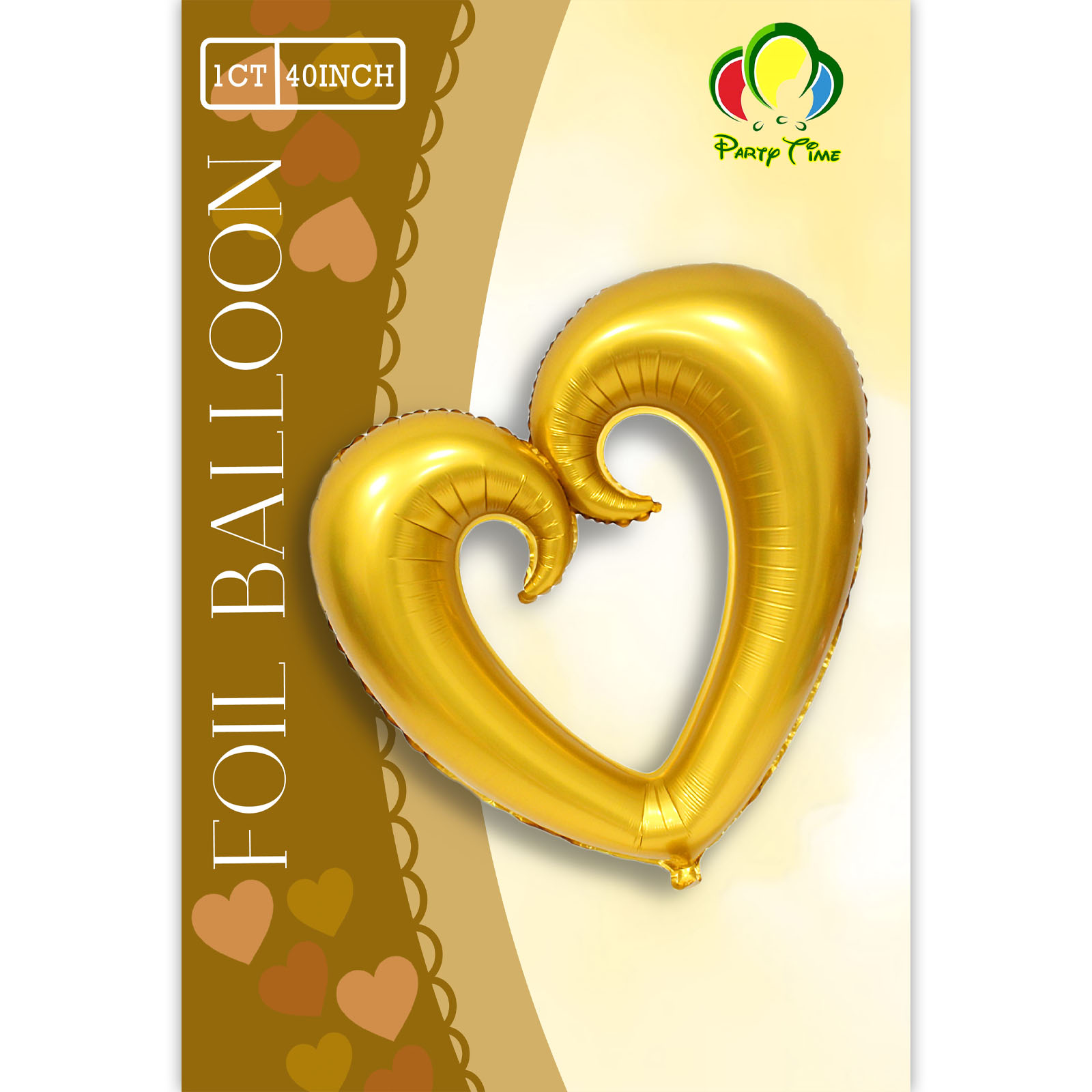 1-Piece 40″ Gold Hollow Heart Foil Balloon for Anniversary & Valentine ...