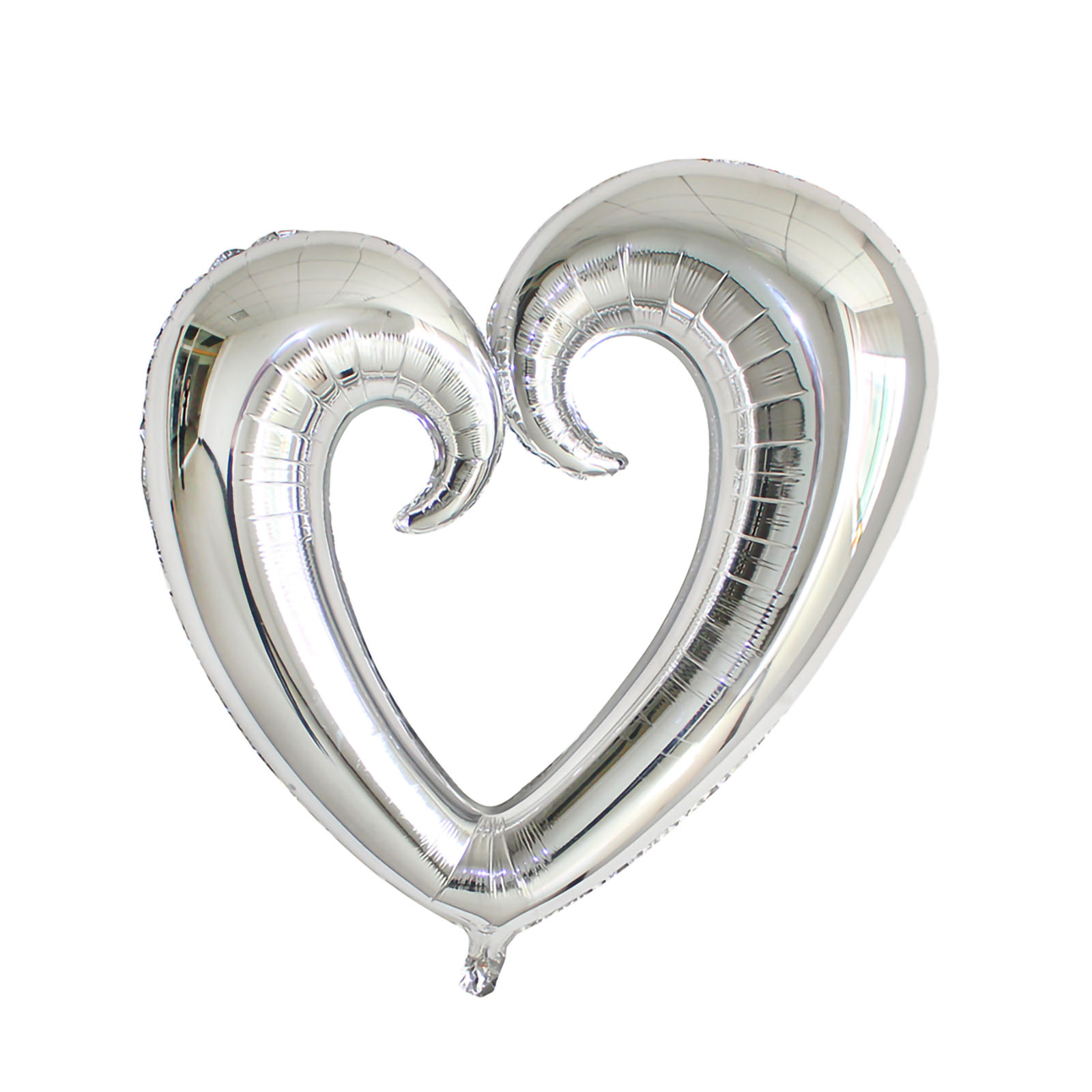 1-Piece 40″ Silver Hollow Heart Foil Balloon for Anniversary ...