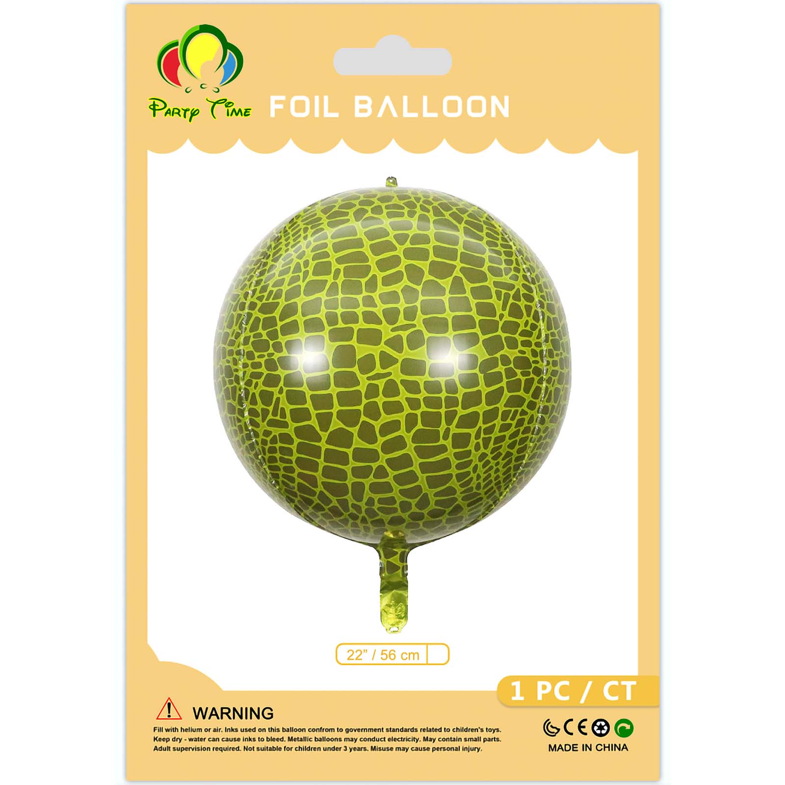 1-Piece 22″ Crocodile Orb Foil Balloon – Animal Balloon – Party Time Dubai
