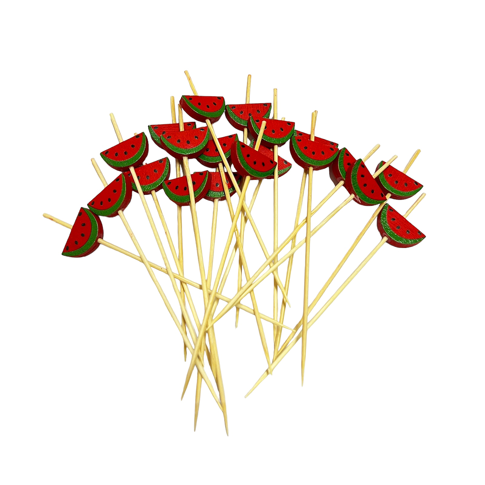 20 Pieces Watermelon Design Decorative Fruit Sticks, Treats Skewer ...