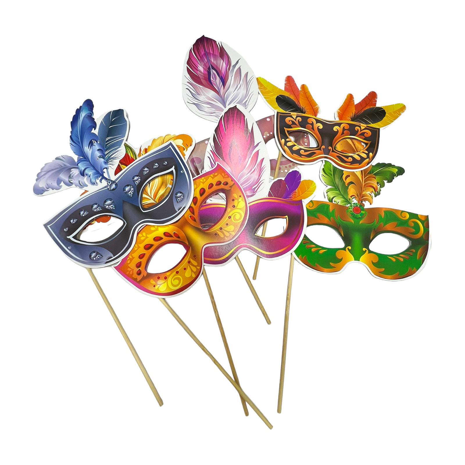 6 Pieces of Masquerade Theme Birthday Party Photo Props & Favors Party ...