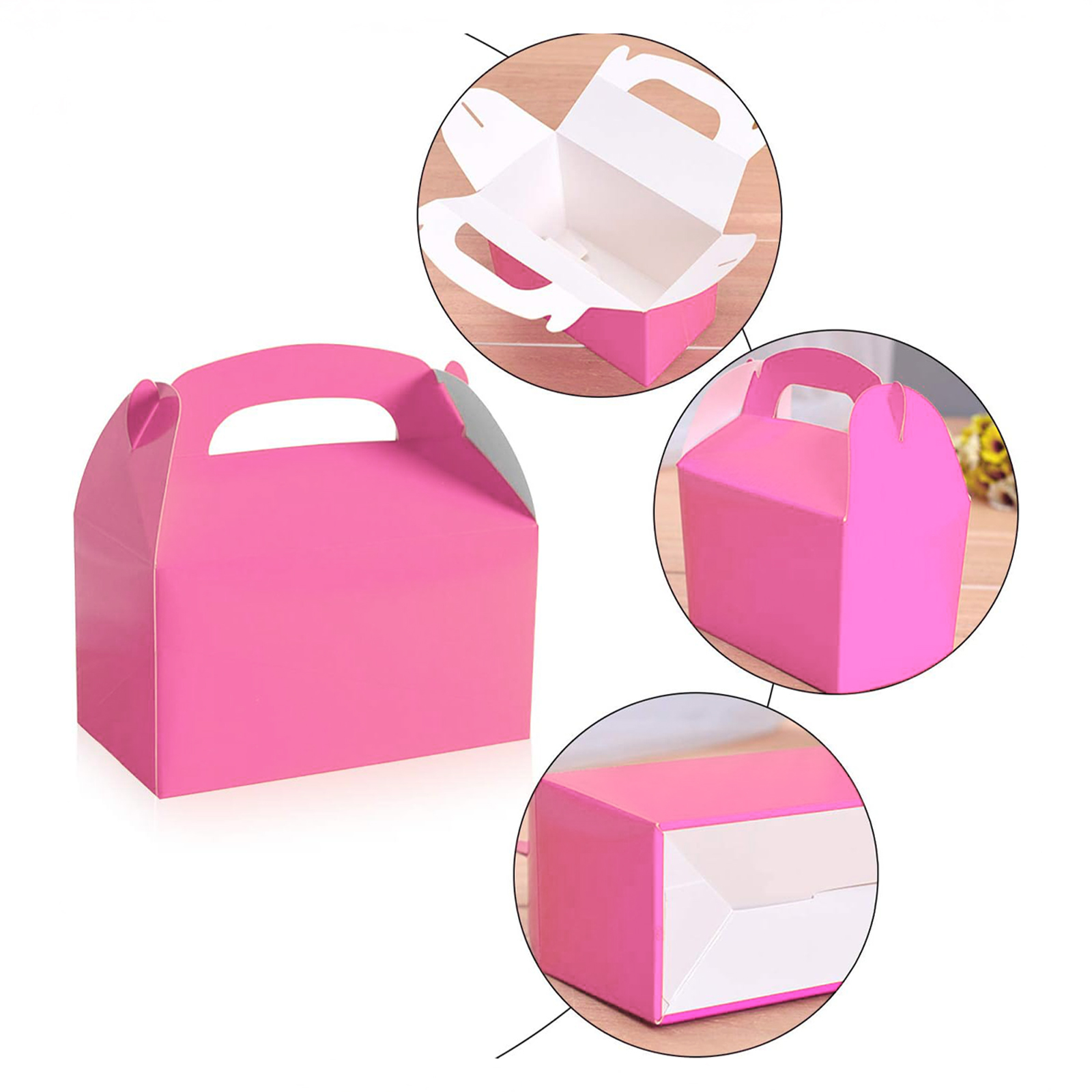 12- Pieces Light Pink Party Favor Box, Goodies & Treat Boxes – Party ...