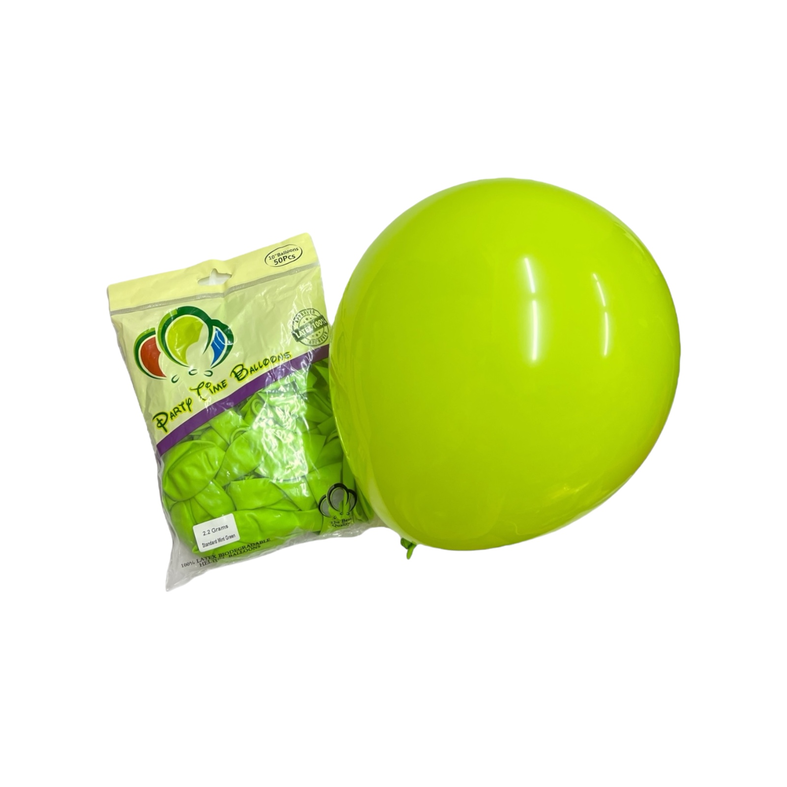 50-Pieces 10″ Standard Mint Green Latex Balloon – Party Time Dubai