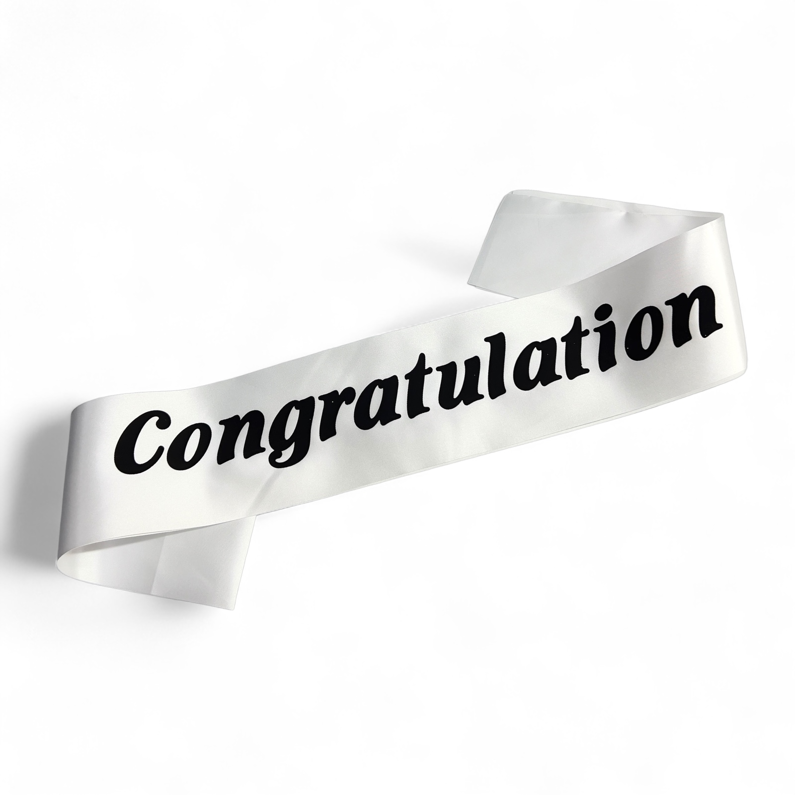 1pc White & Black Graduation Sash, Congratulations Sash – Party Time Dubai