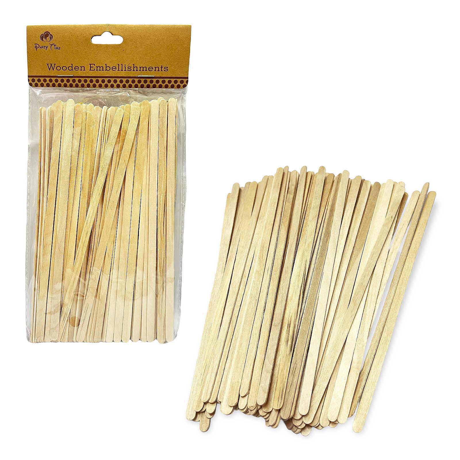 50-Pieces 14cm Wooden Coffee Stirrers, Drink Stirrer Sticks Disposable ...