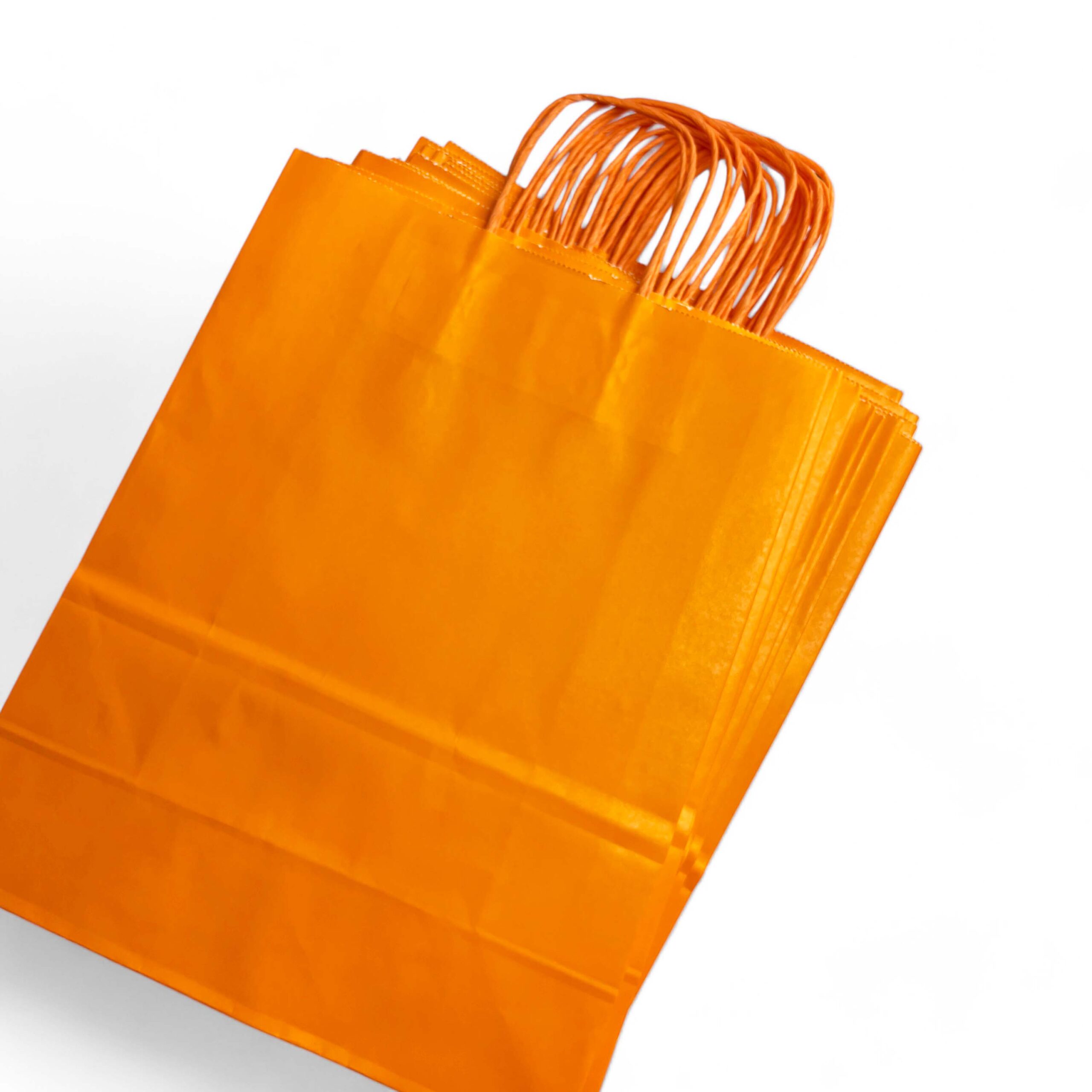 12-Pieces 33x26x12cm Orange Kraft Bags – Party Favor Bag & Gift Paper ...