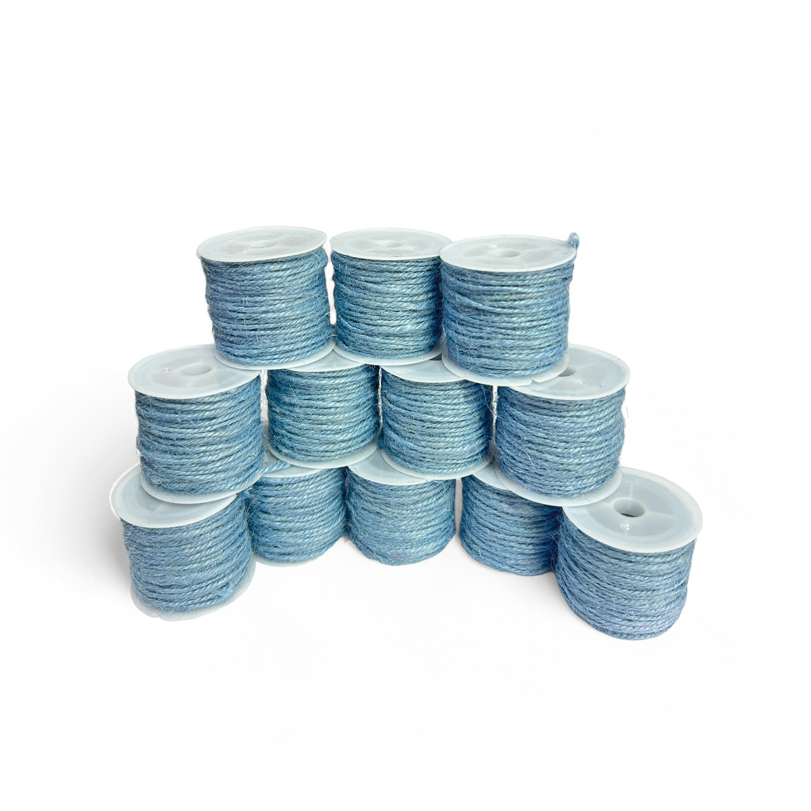 12pcs 2mm x 10m Light Blue Jute Rolls Natural Jute Twine – DIY Crafts ...