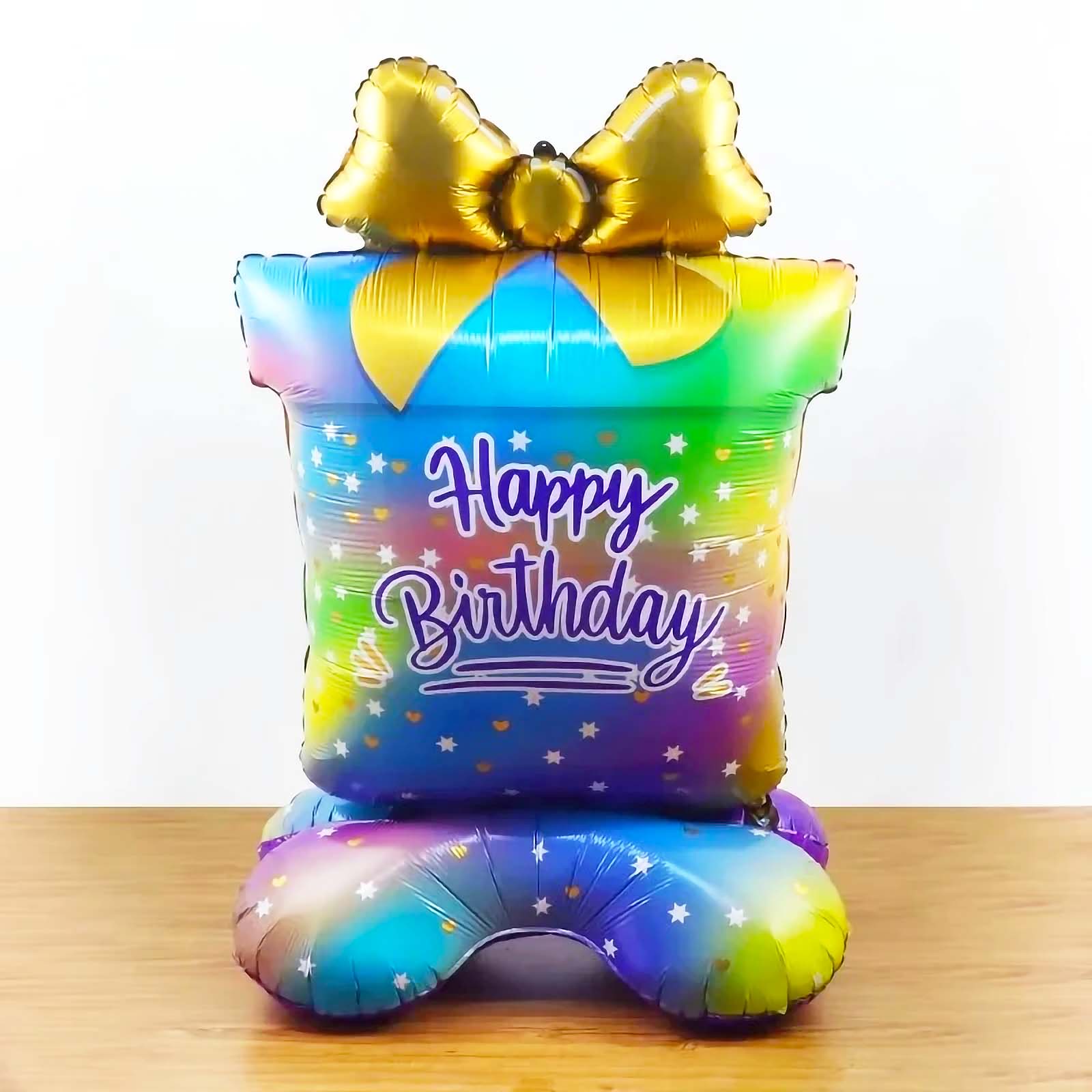 1pc Jumbo Stand-Up Gift Birthday Foil Balloons, Standing Balloon ...