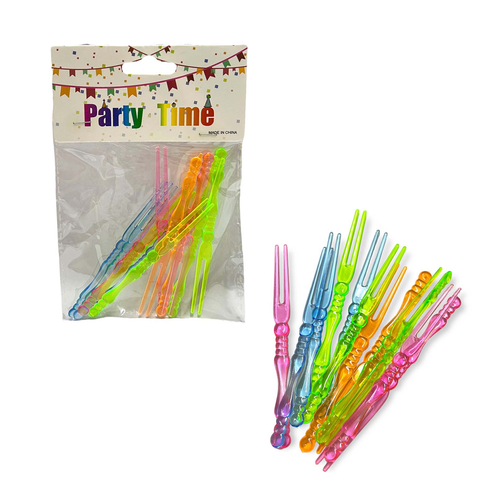 12-Pieces 9cm Clear Fruit Forks, Mini Dessert & Cocktail Sticks – Party ...