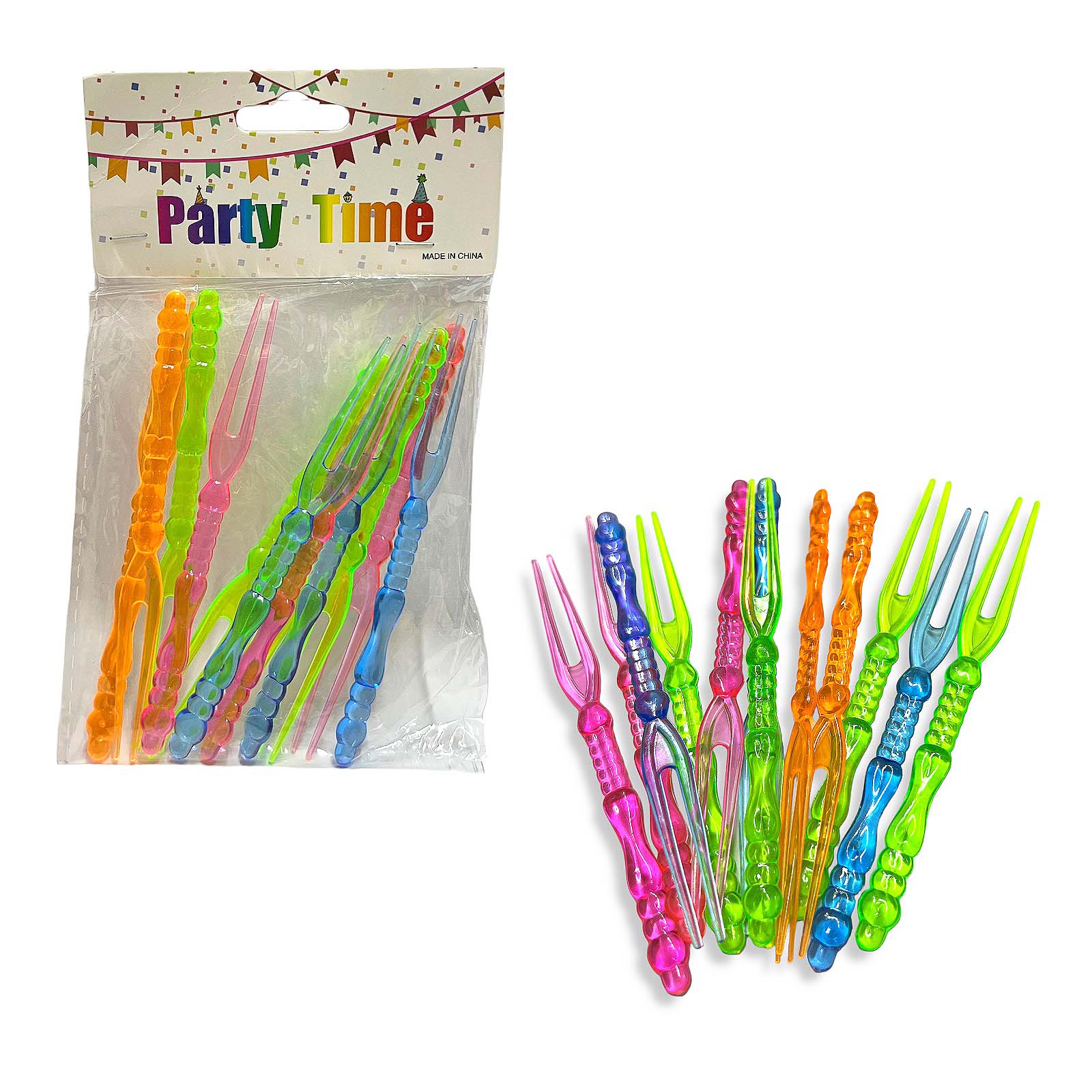12-Pieces 11cm Clear Fruit Forks, Mini Dessert & Cocktail Sticks ...