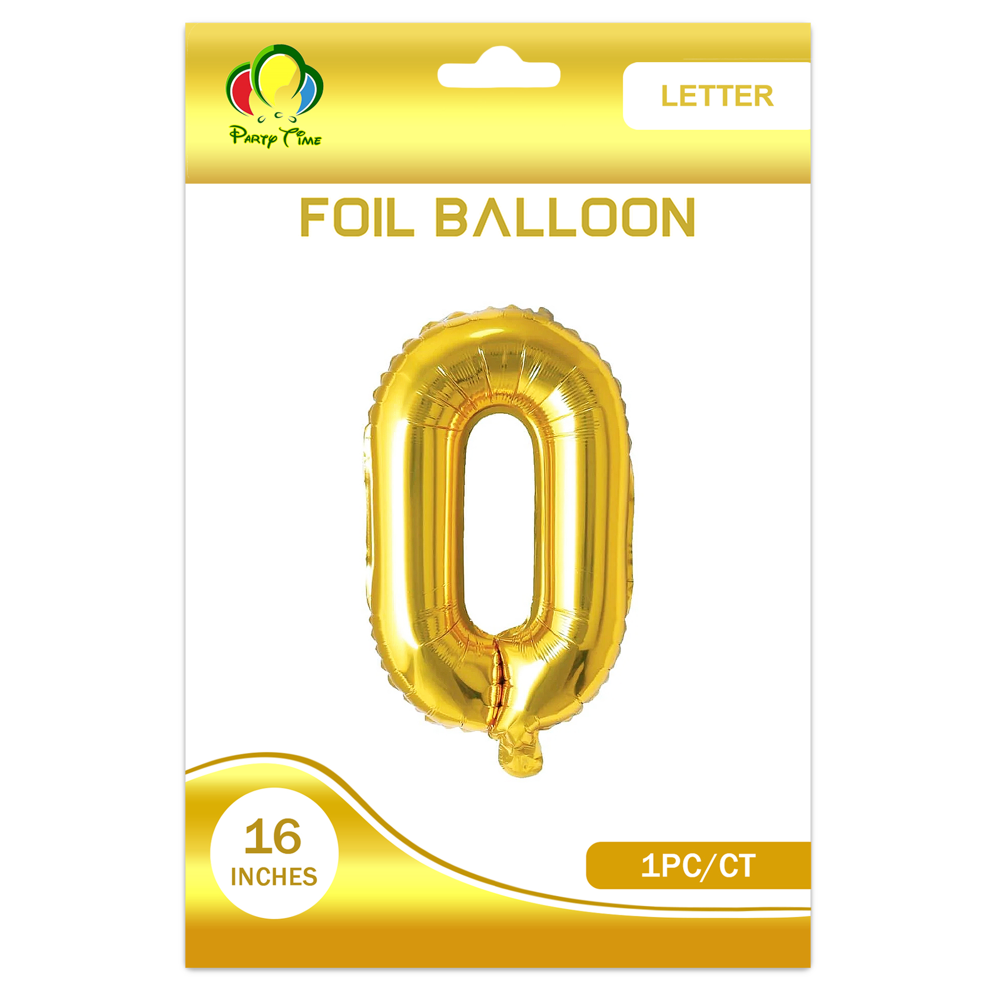 16″ Letter O Foil Balloon, Gold – Party Time Dubai
