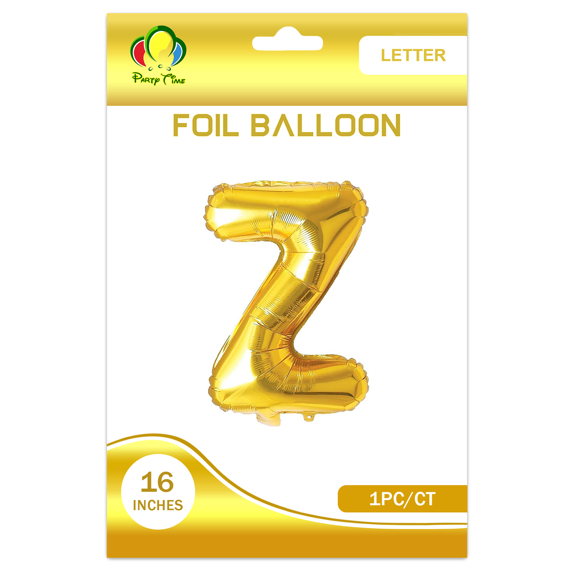 16″ Letter Z Foil Balloon, Gold – Party Time Dubai