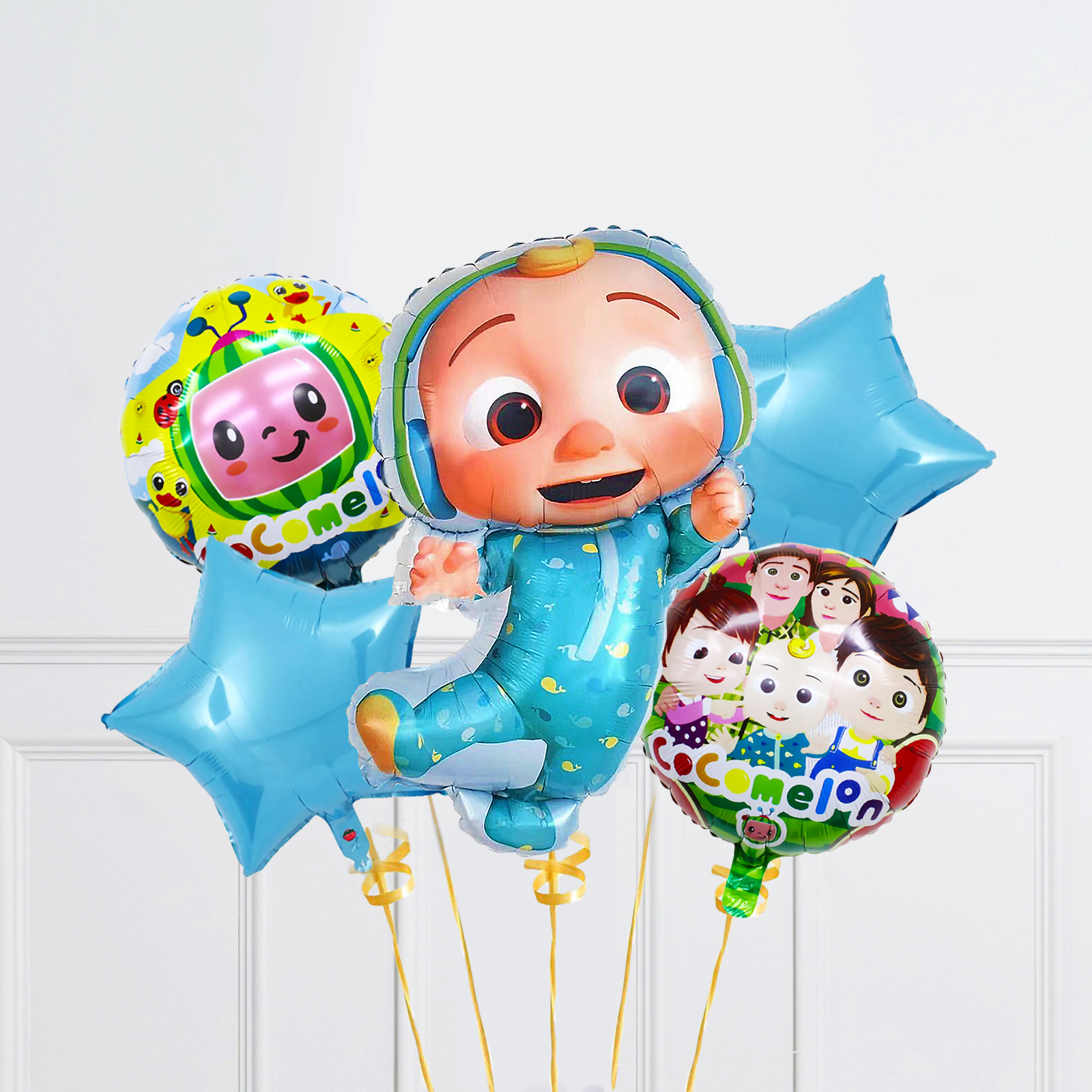 5pcs Cocomelon Foil Balloons Set, Birthday Balloon Bouquet – Party Time ...