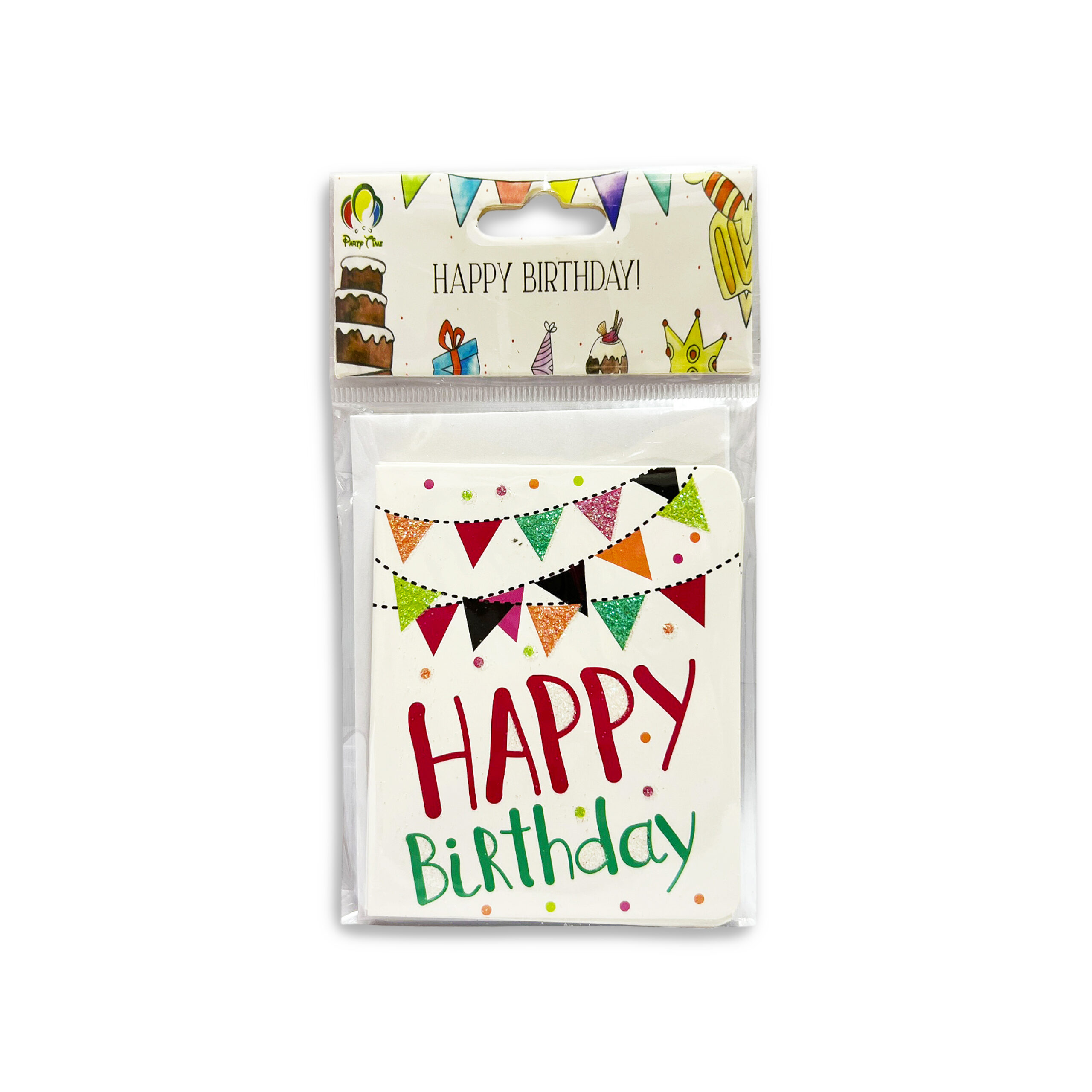 6pcs Mini Happy Birthday Greeting Cards with Envelope – Party Time Dubai