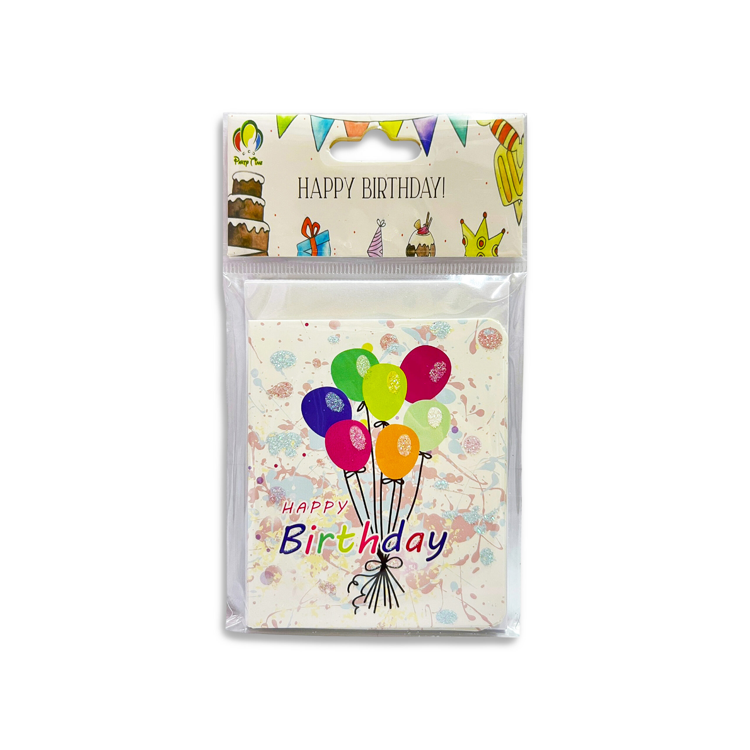 6pcs Mini Happy Birthday Greeting Cards with Envelope – Party Time Dubai