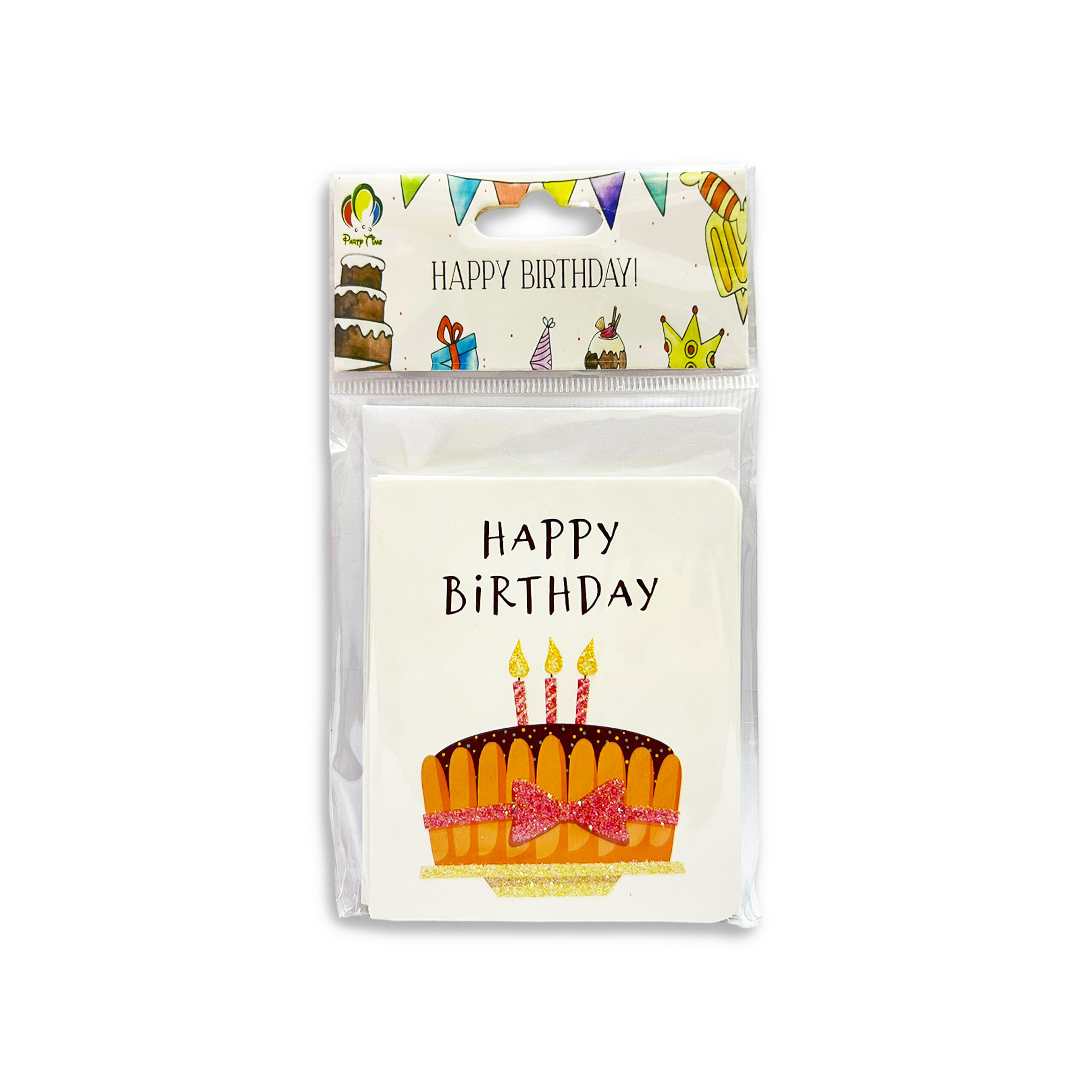 6pcs Mini Happy Birthday Greeting Cards with Envelope – Party Time Dubai