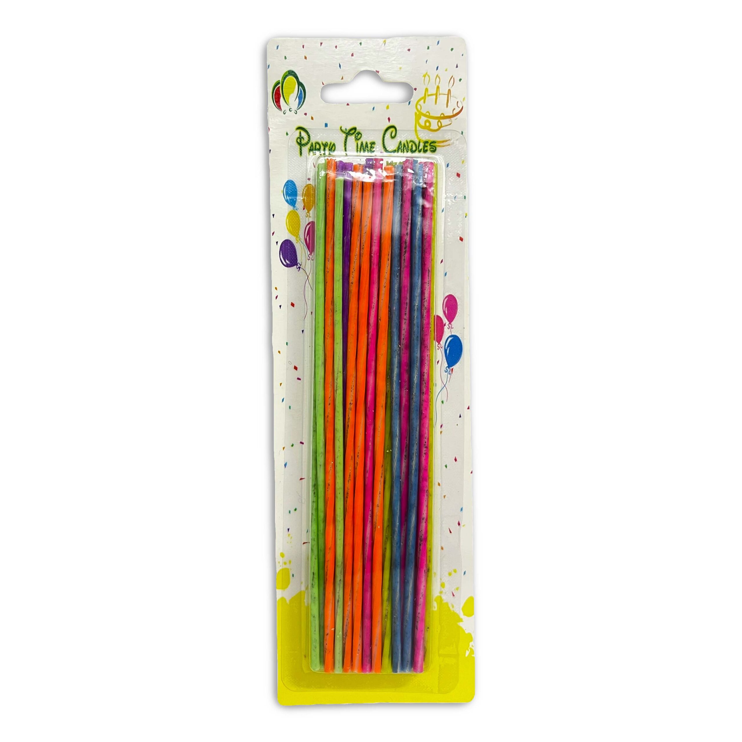 24pcs Minimal Sparkling Birthday Candle Sticks, Multicolor – Party Time ...