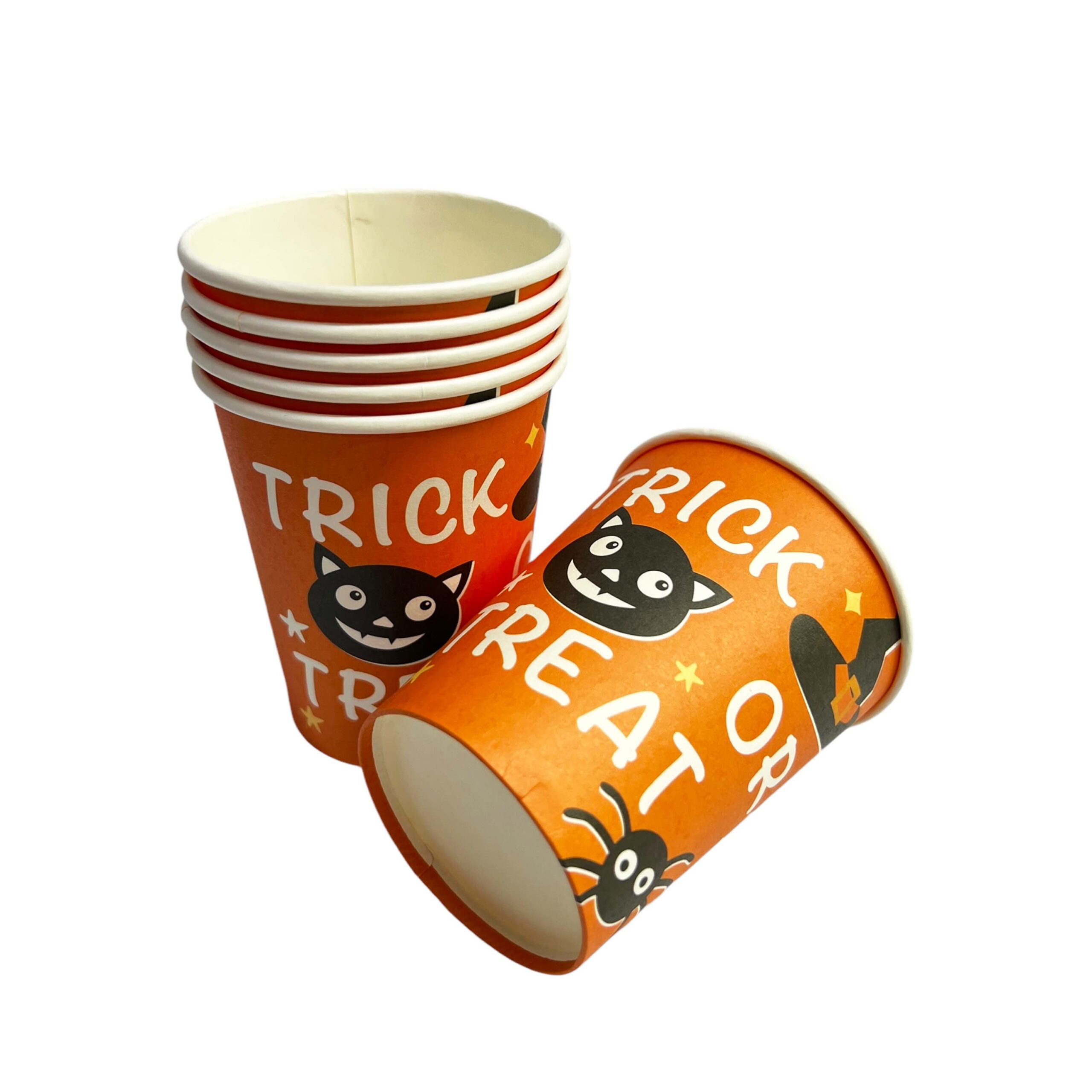 6-Pieces 9oz Halloween Paper Cups – Halloween Tableware – Party Time Dubai