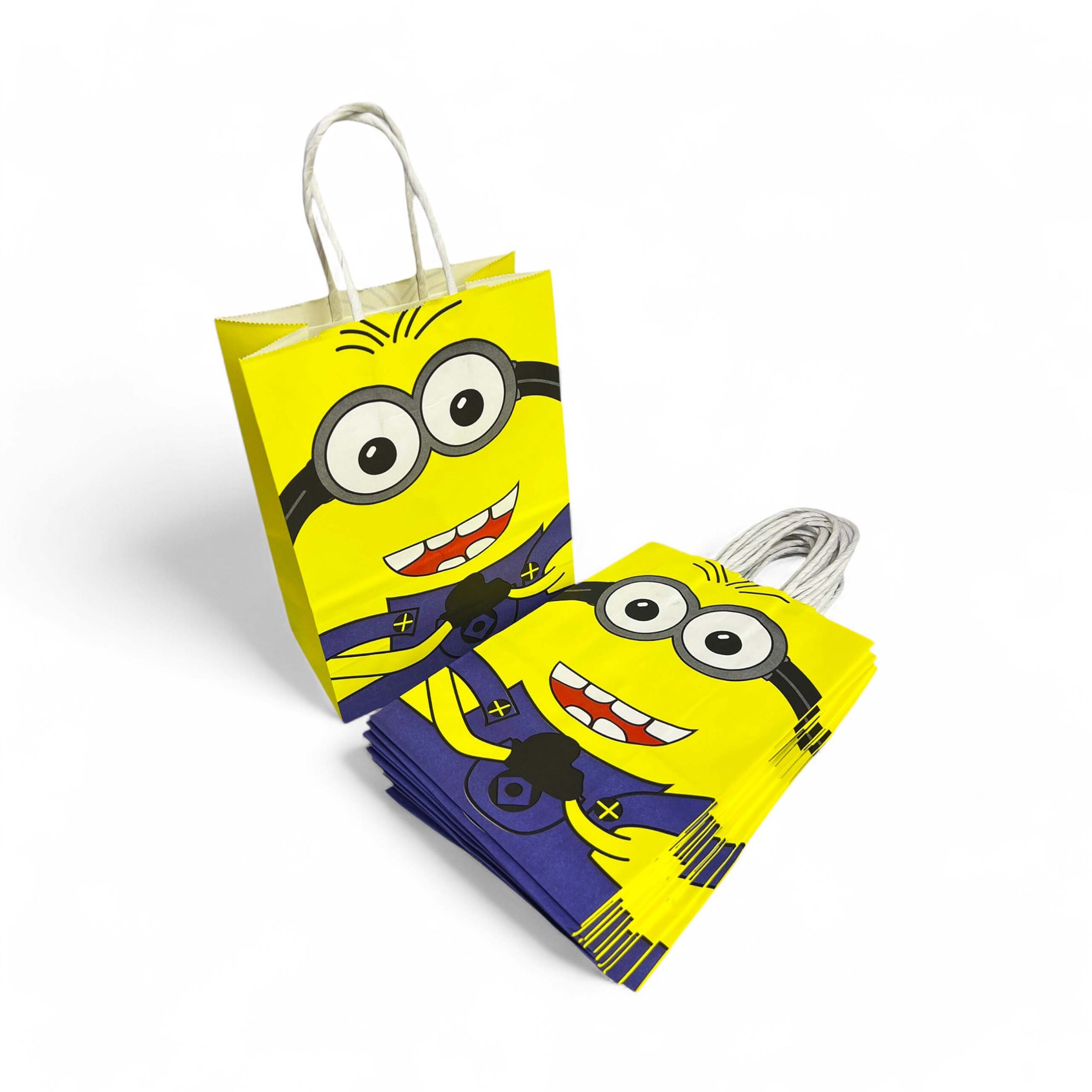 12-Pieces 22x15x8cm Minions Paper Bags – Theme Birthday Party Favor ...