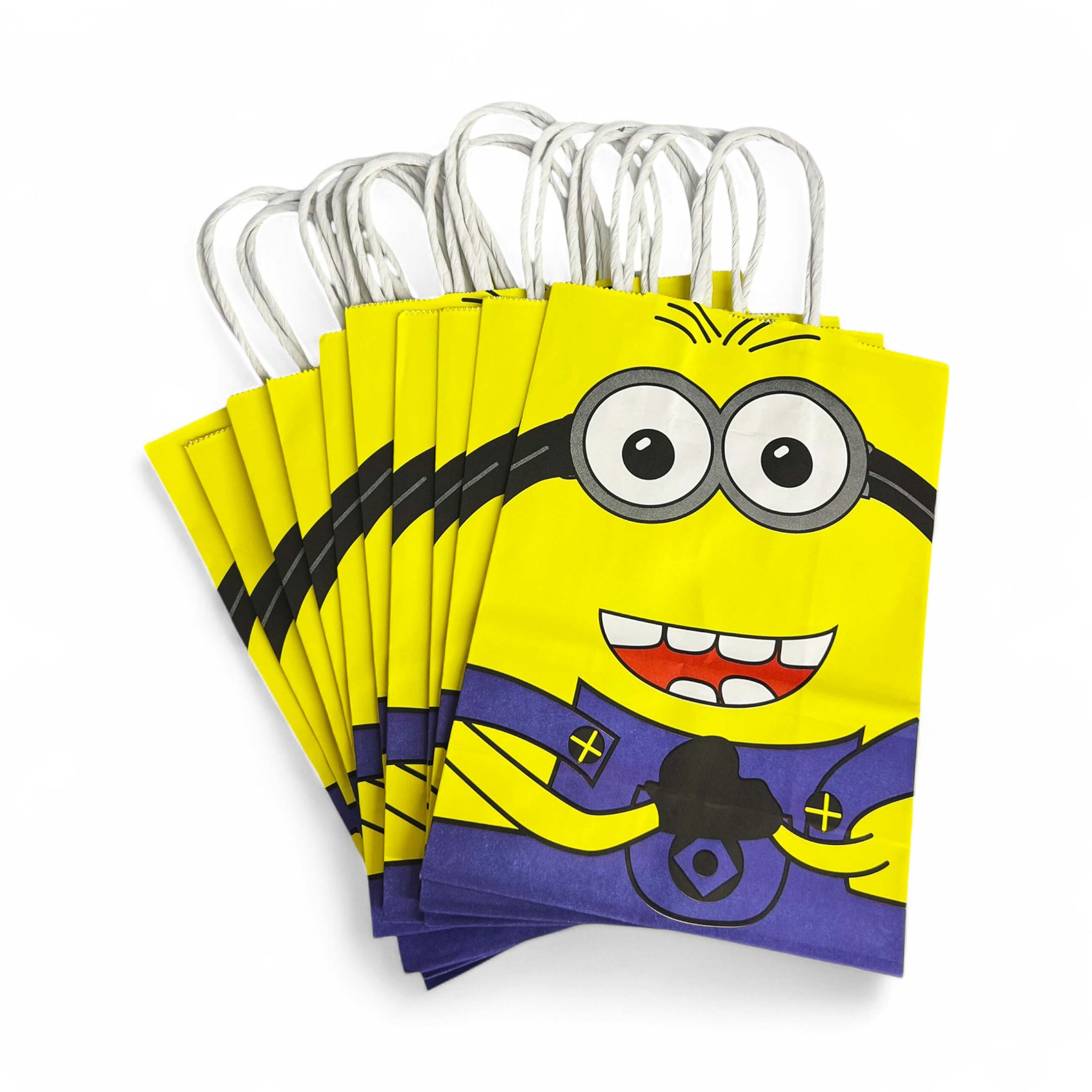 12-Pieces 22x15x8cm Minions Paper Bags – Theme Birthday Party Favor ...