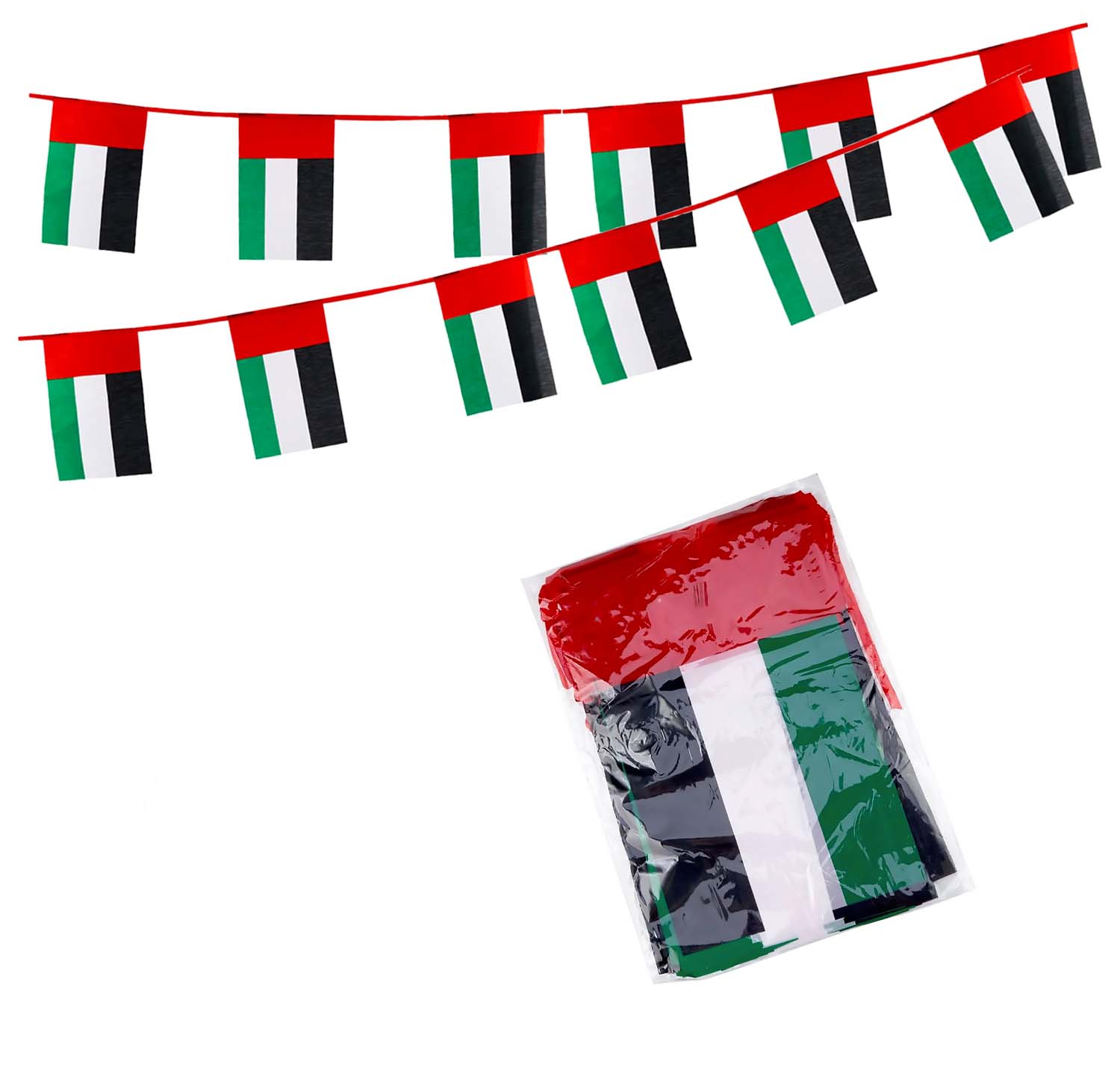4 meters 14x21cm UAE Flag Banner, UAE National Day Decorations – Party ...