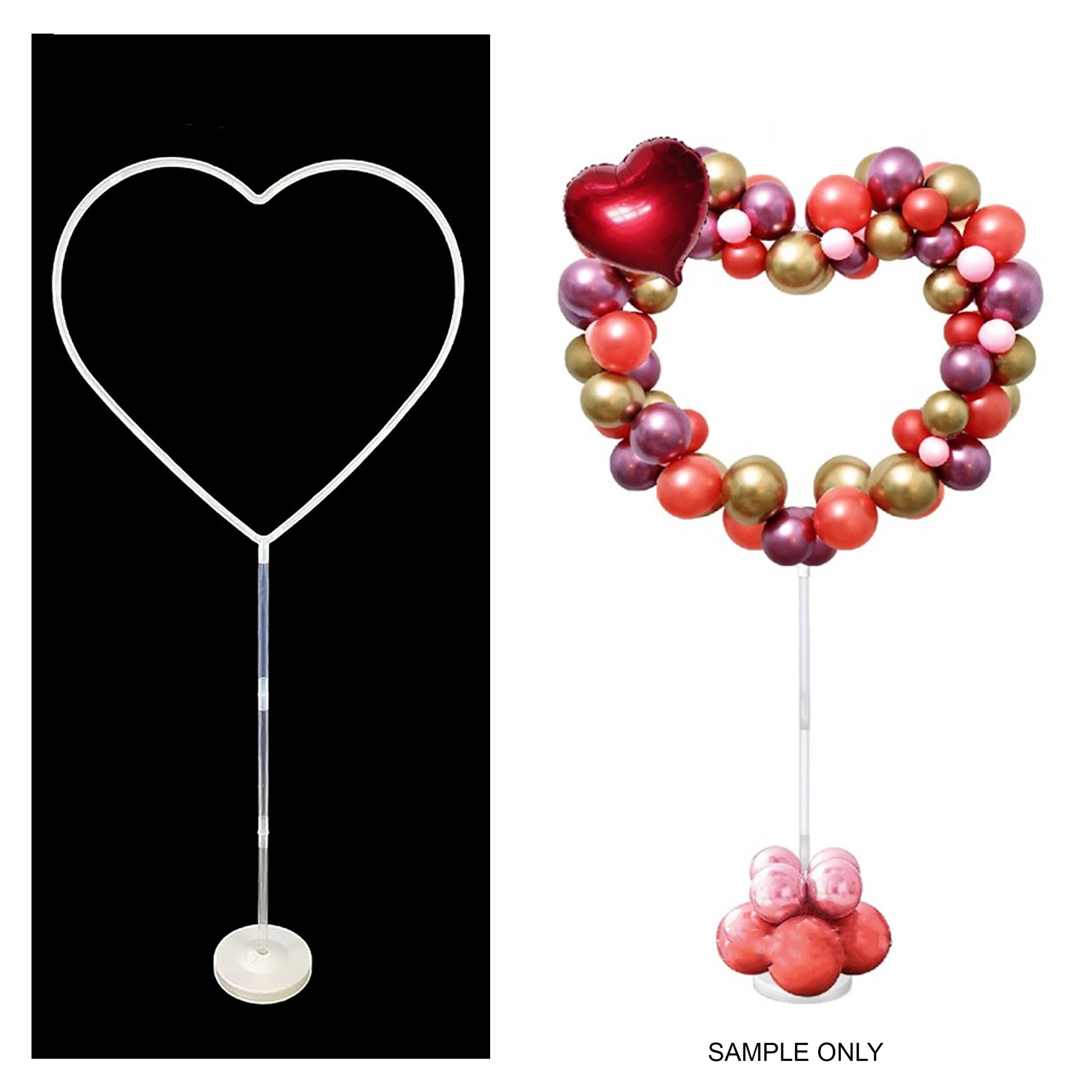 70x152cm Heart Balloon Stand, Balloon Column – Balloon Decoration ...