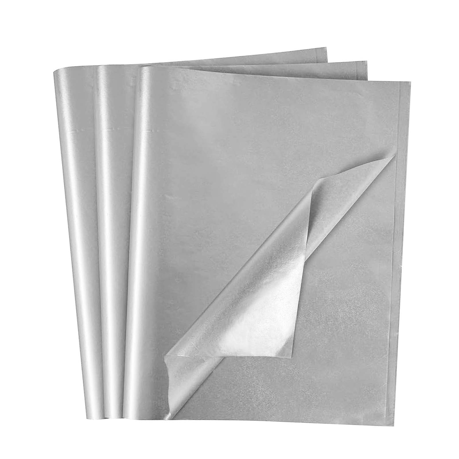 50pcs 50.8x66cm Sheets Tissue Gift Wrap – Silver – Party Time Dubai