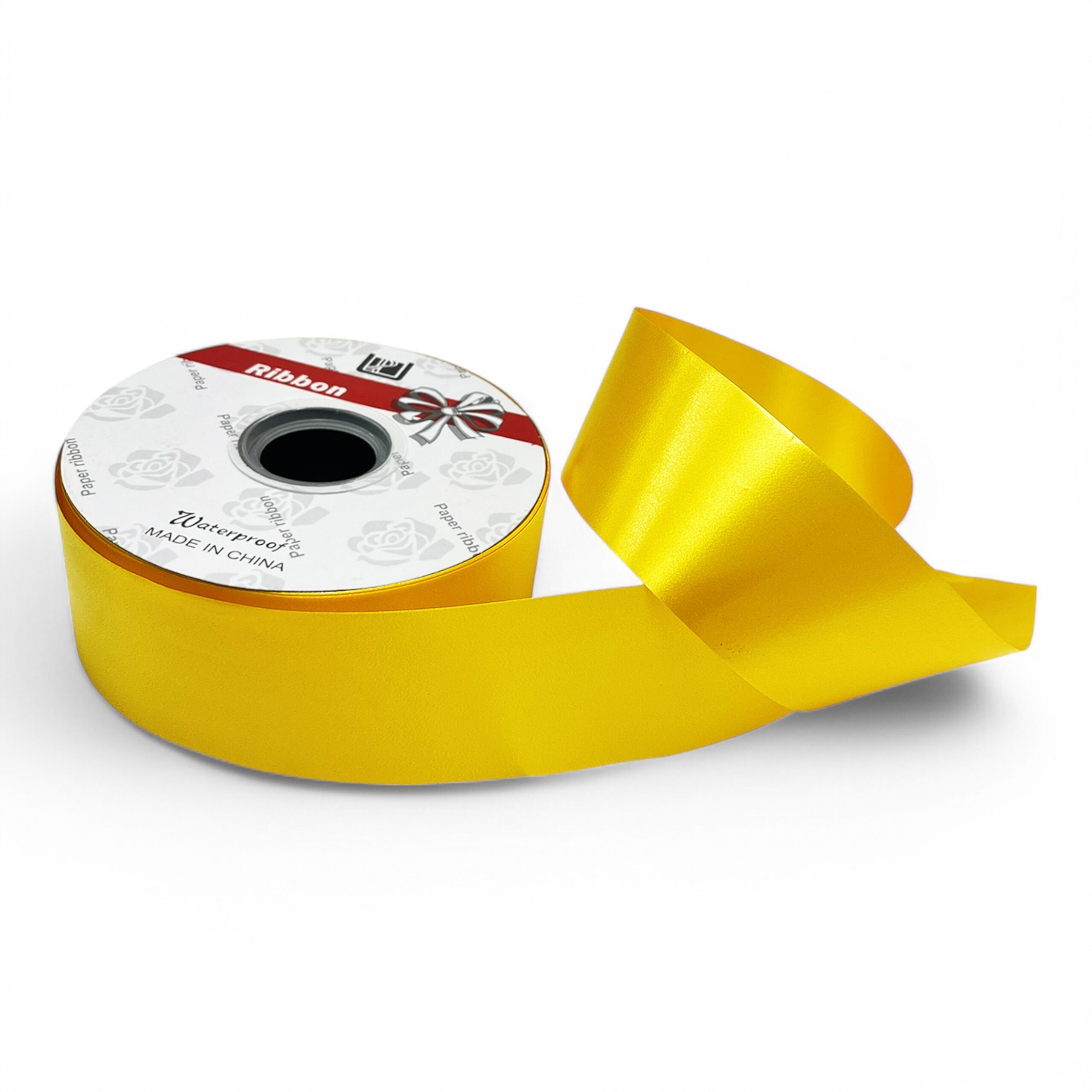 4.8cm x 50mtrs Yellow Plastic Gift Ribbons, Gift Decoration – Party ...
