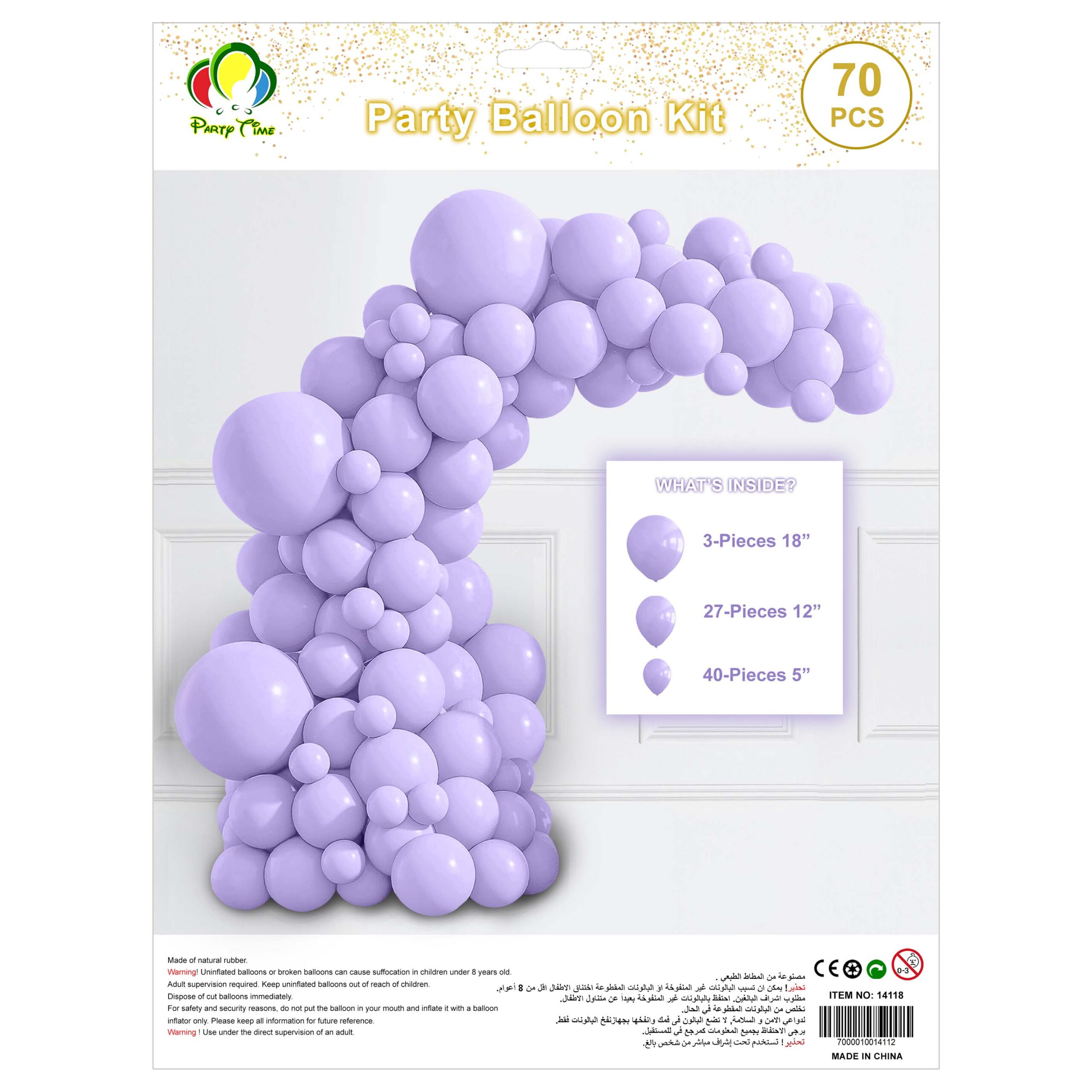 70pcs Latex Balloon Kit Colored Theme Balloons Party Supplies, Pastel ...