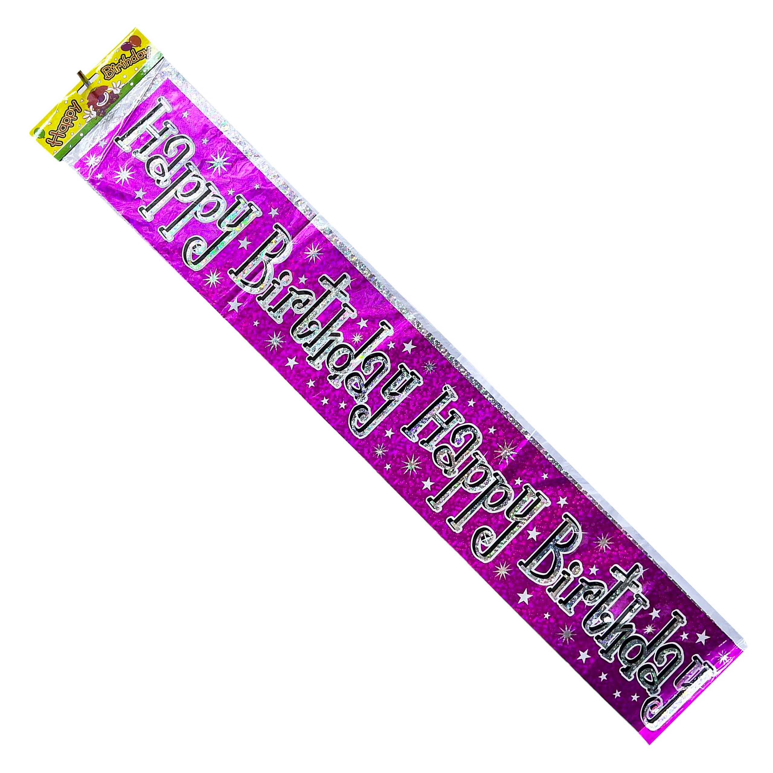 Happy Birthday Sash, Pink – Birthday Party Supplies – Party Time Dubai