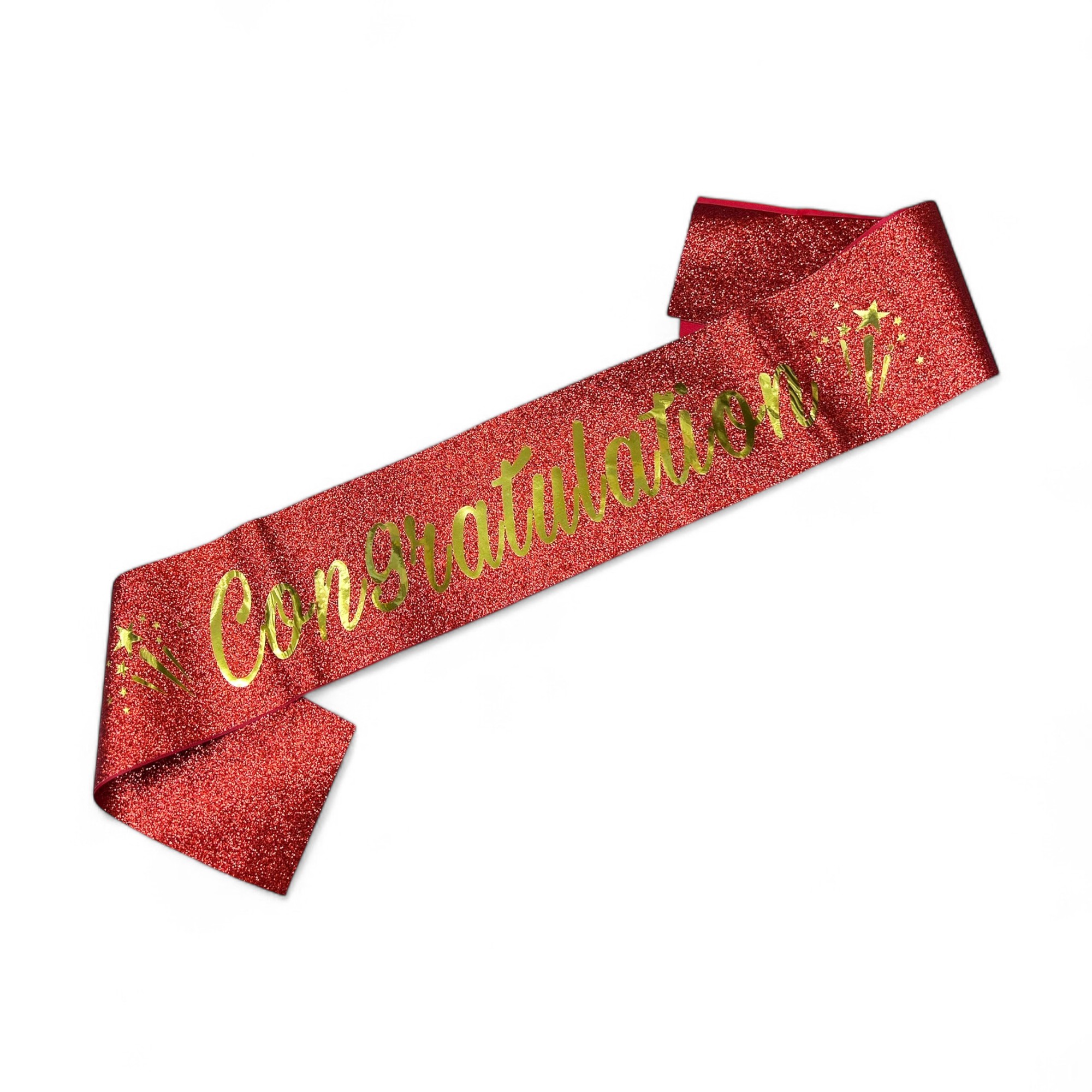 1pc Red & Gold Graduation Sash, Congratulations Sash – Party Time Dubai