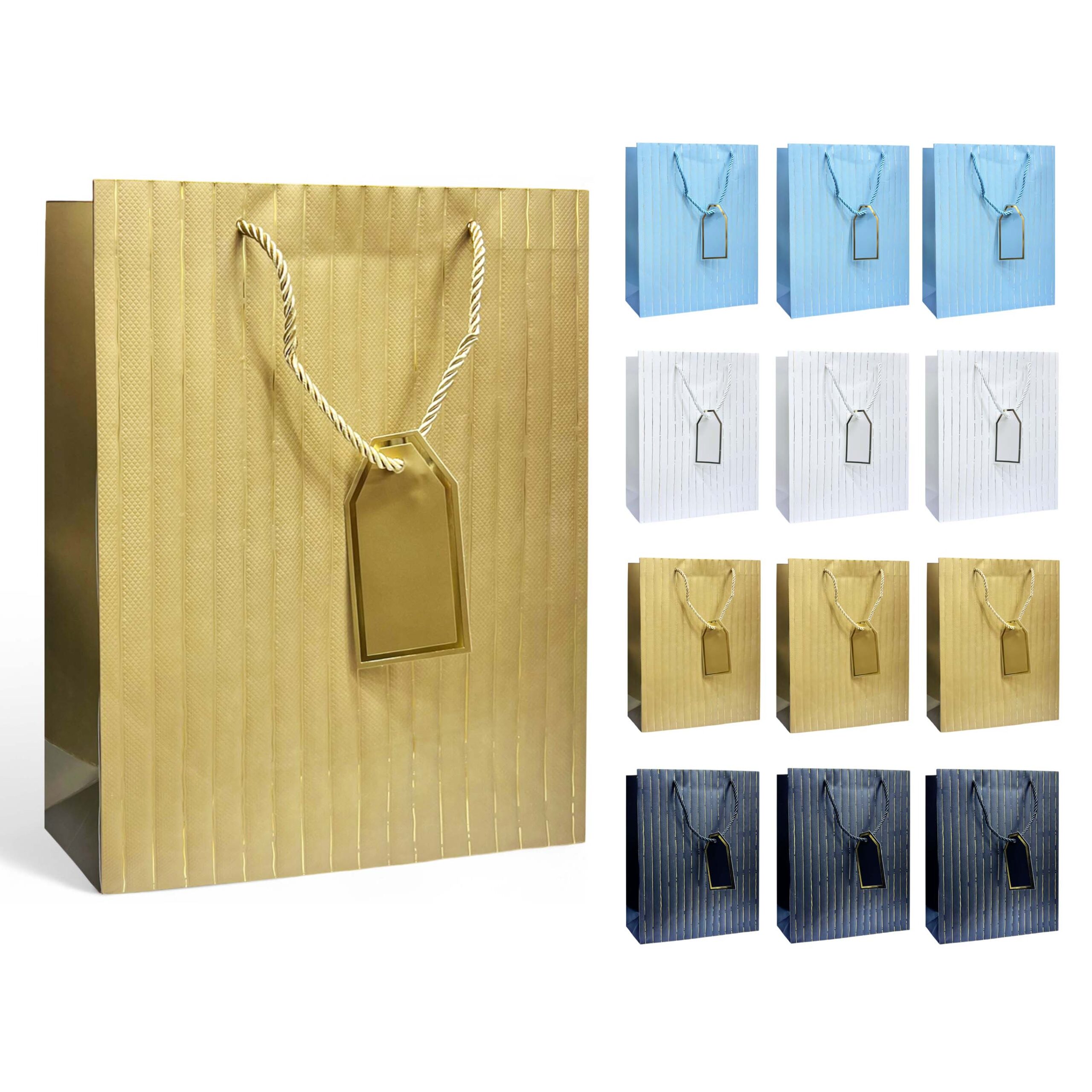 Pack of 12 Assorted Design Paper Bags, Birthday Gift Bags – 3 Sizes ...