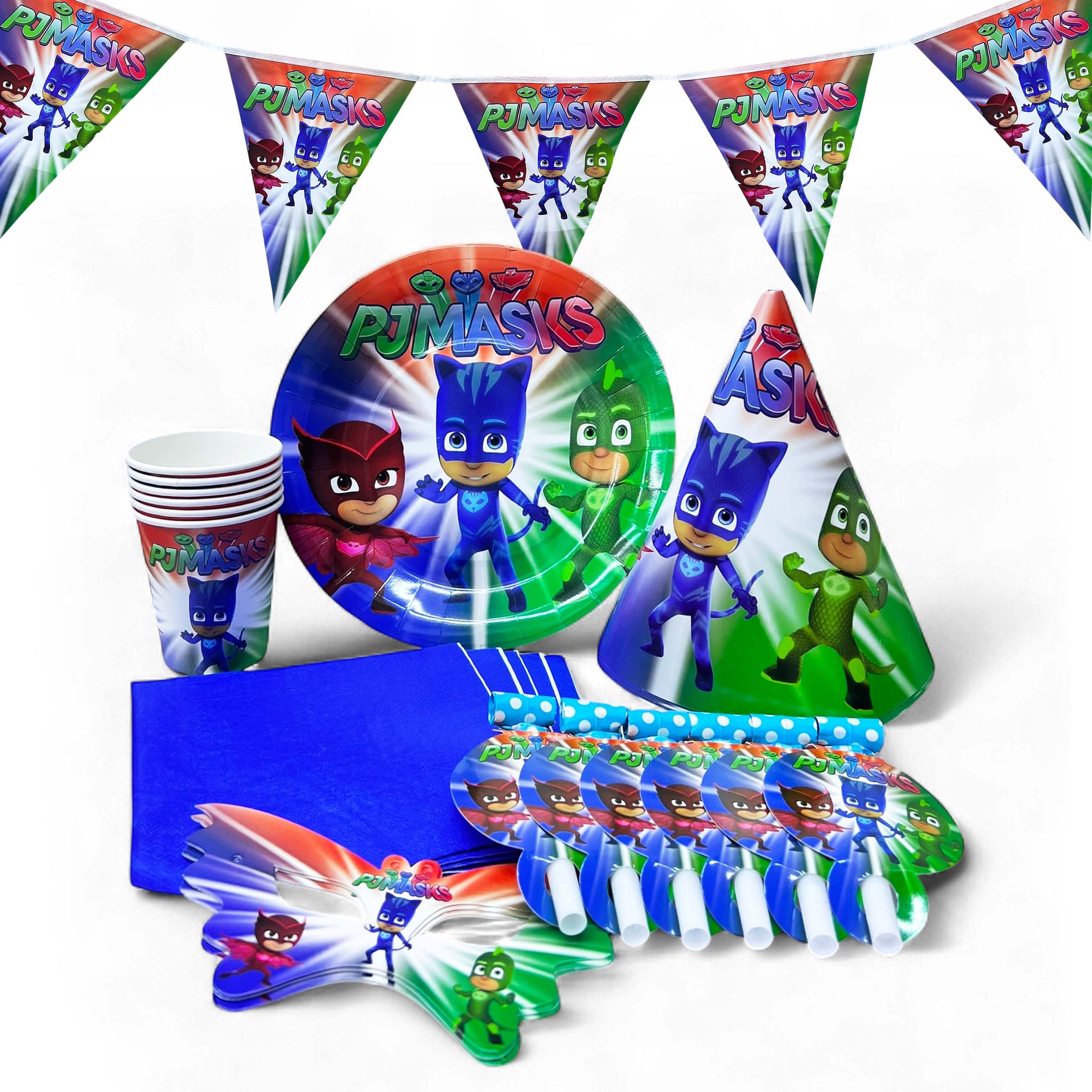 37-Pieces PJ Masks Party Pack Disposable Tableware Sets – Party ...