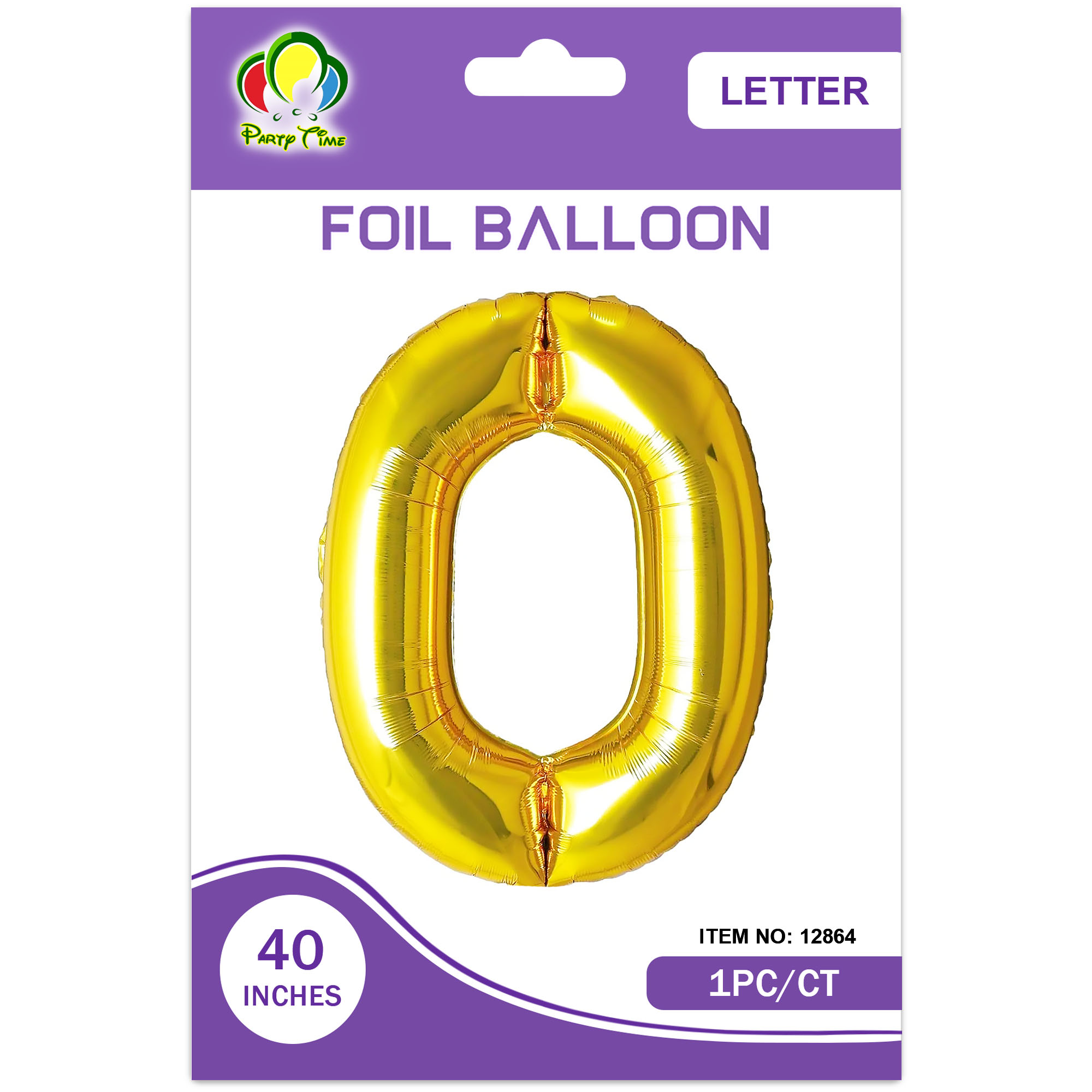 40″ Letter O Foil Balloon, Gold – Party Time Dubai