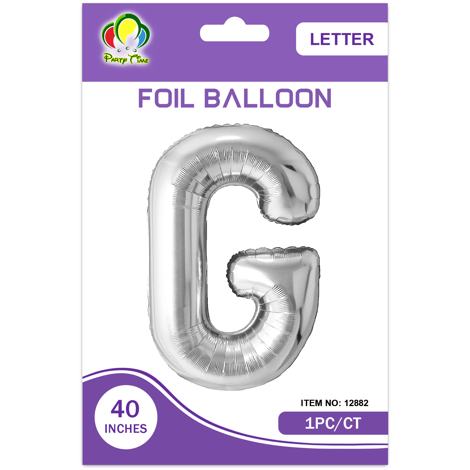 40″ Letter G Foil Balloon, Silver – Party Time Dubai