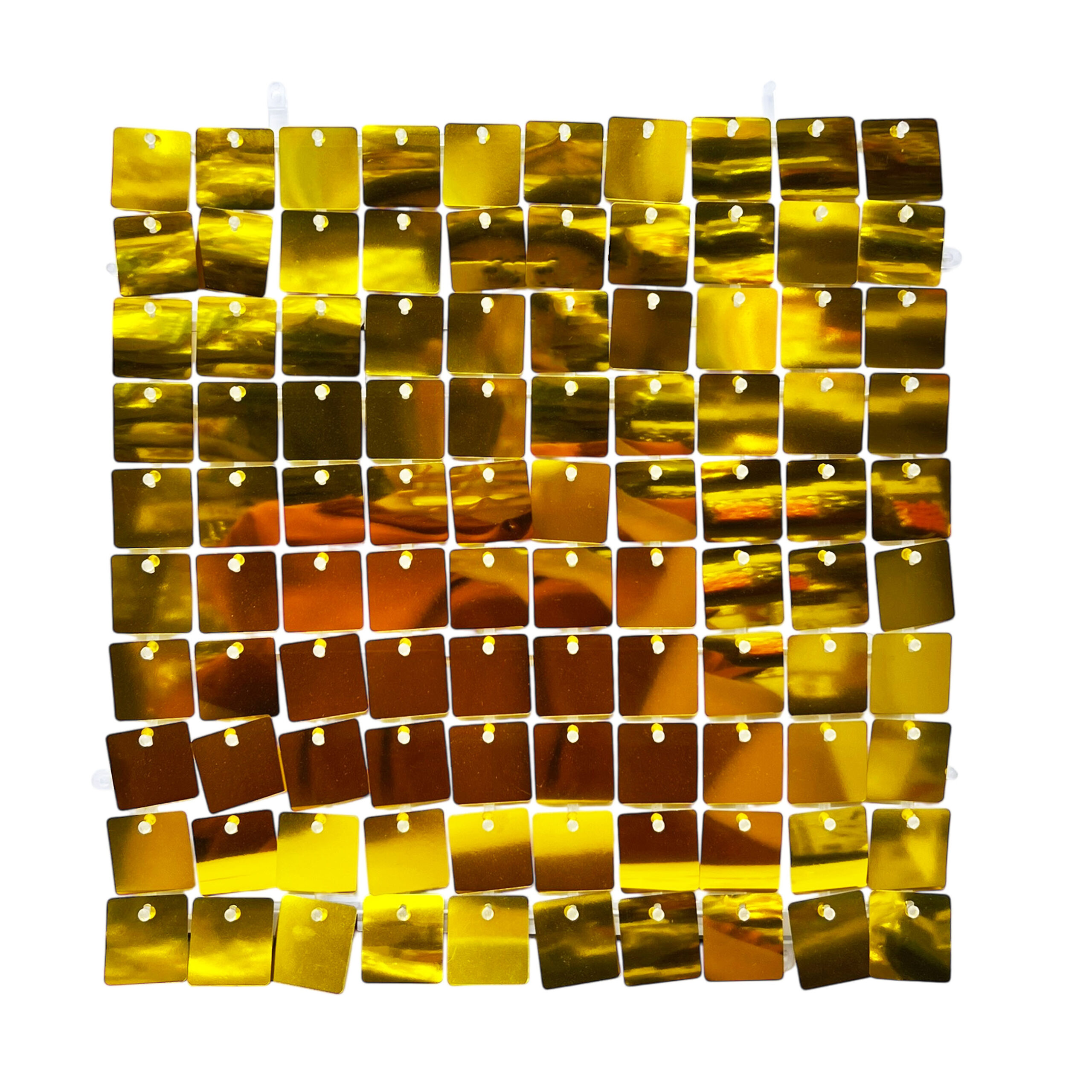 Box of 50 30x30cm Shiny Gold Sequin Panels Wall Backdrop, Party ...
