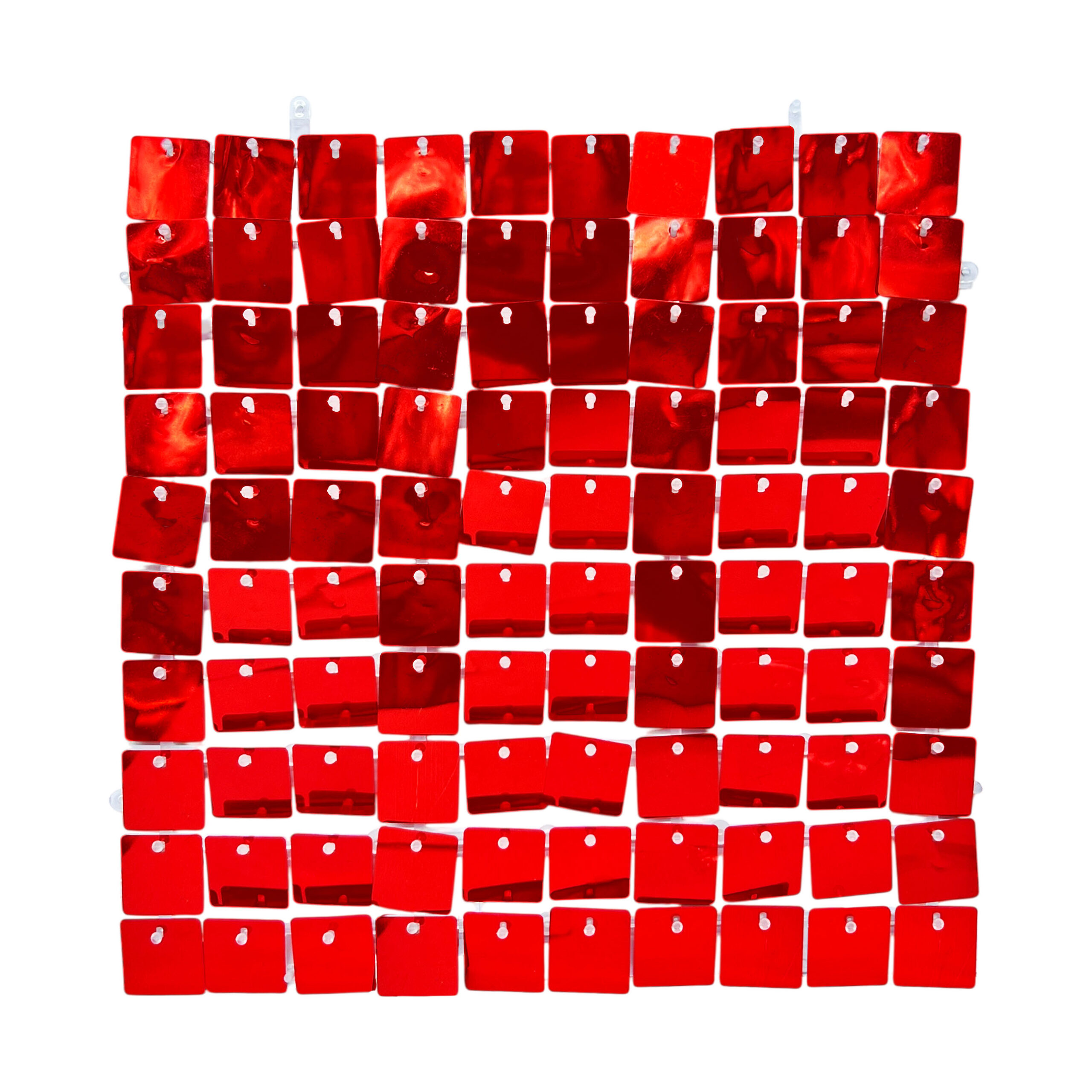 Box of 50 30x30cm Shiny Red Sequin Panels Wall Backdrop, Party ...