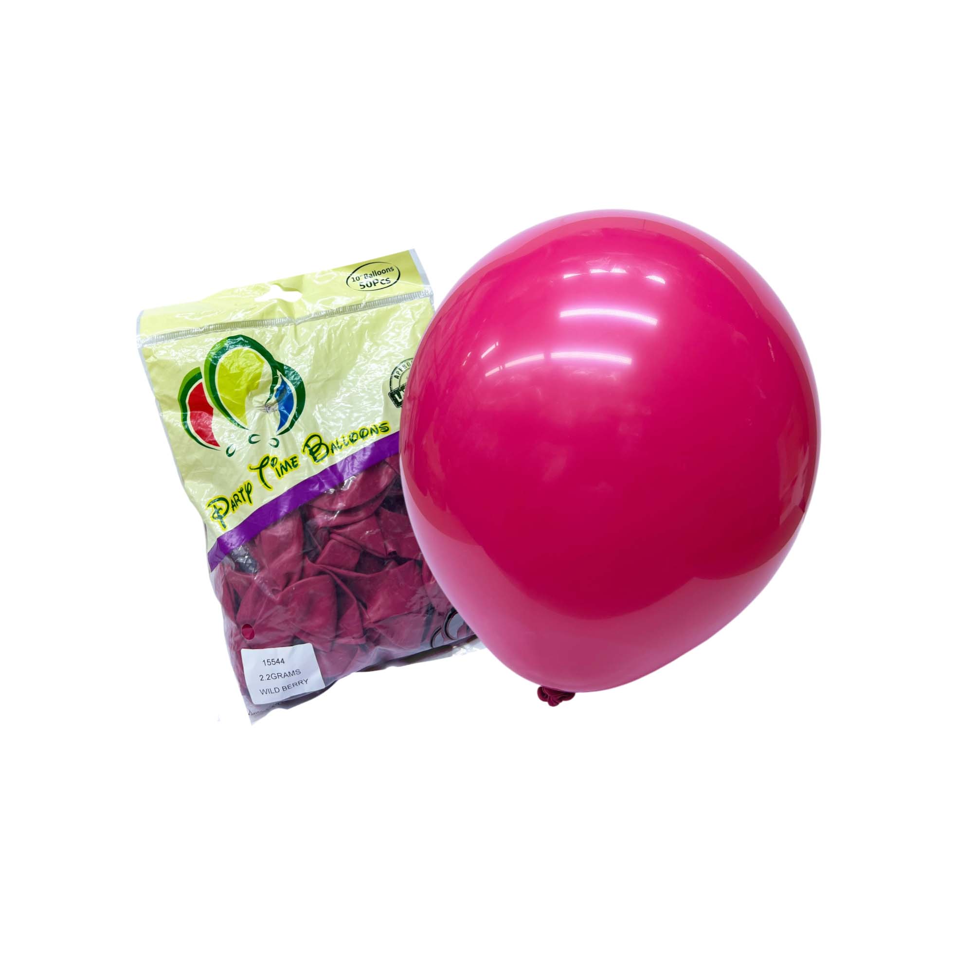 50pcs 10″ 2.2g Party Time Standard Wild Berry Latex Balloons – Party ...