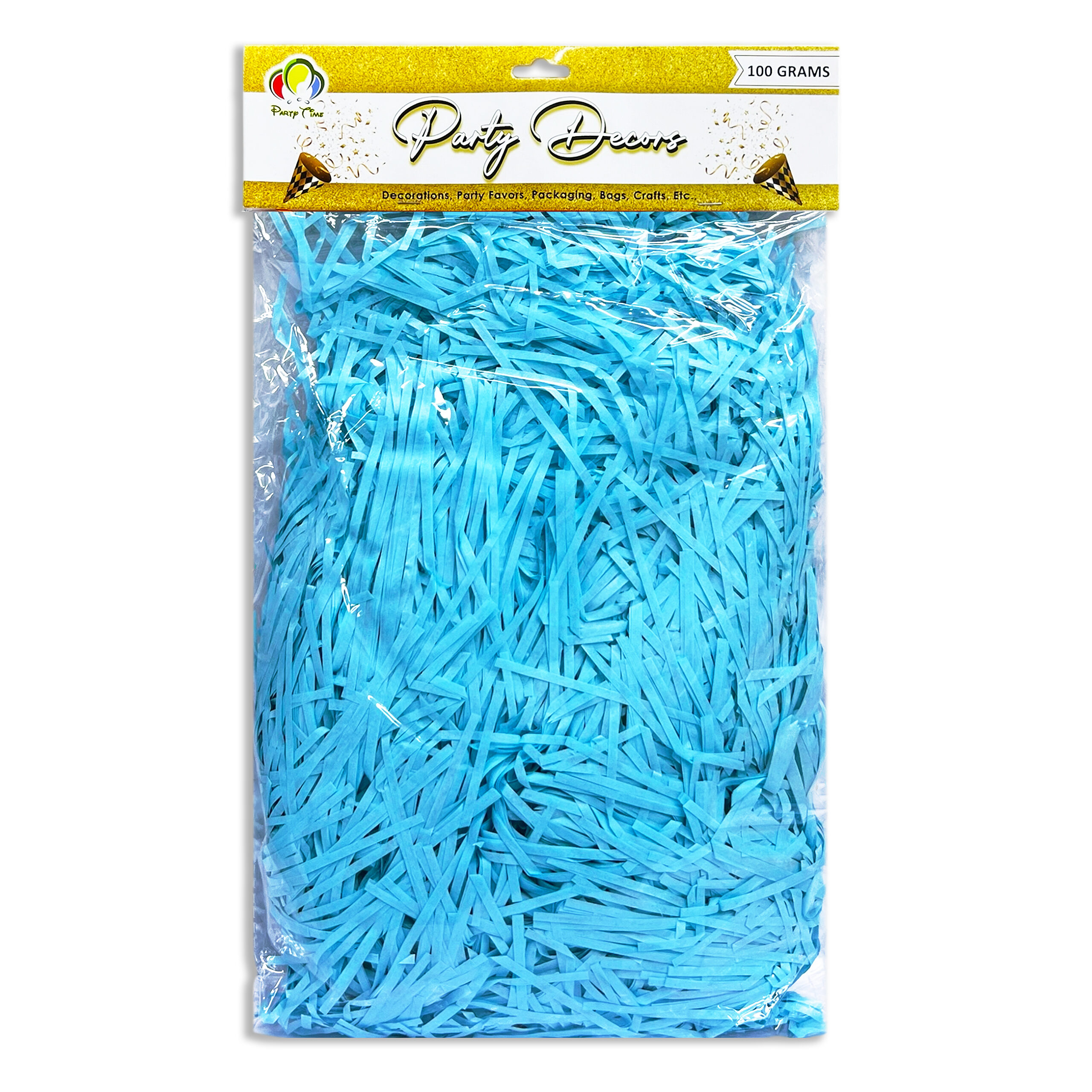 100grams Light Blue Shredded Papers, Gift Box Fillers – Party Time Dubai
