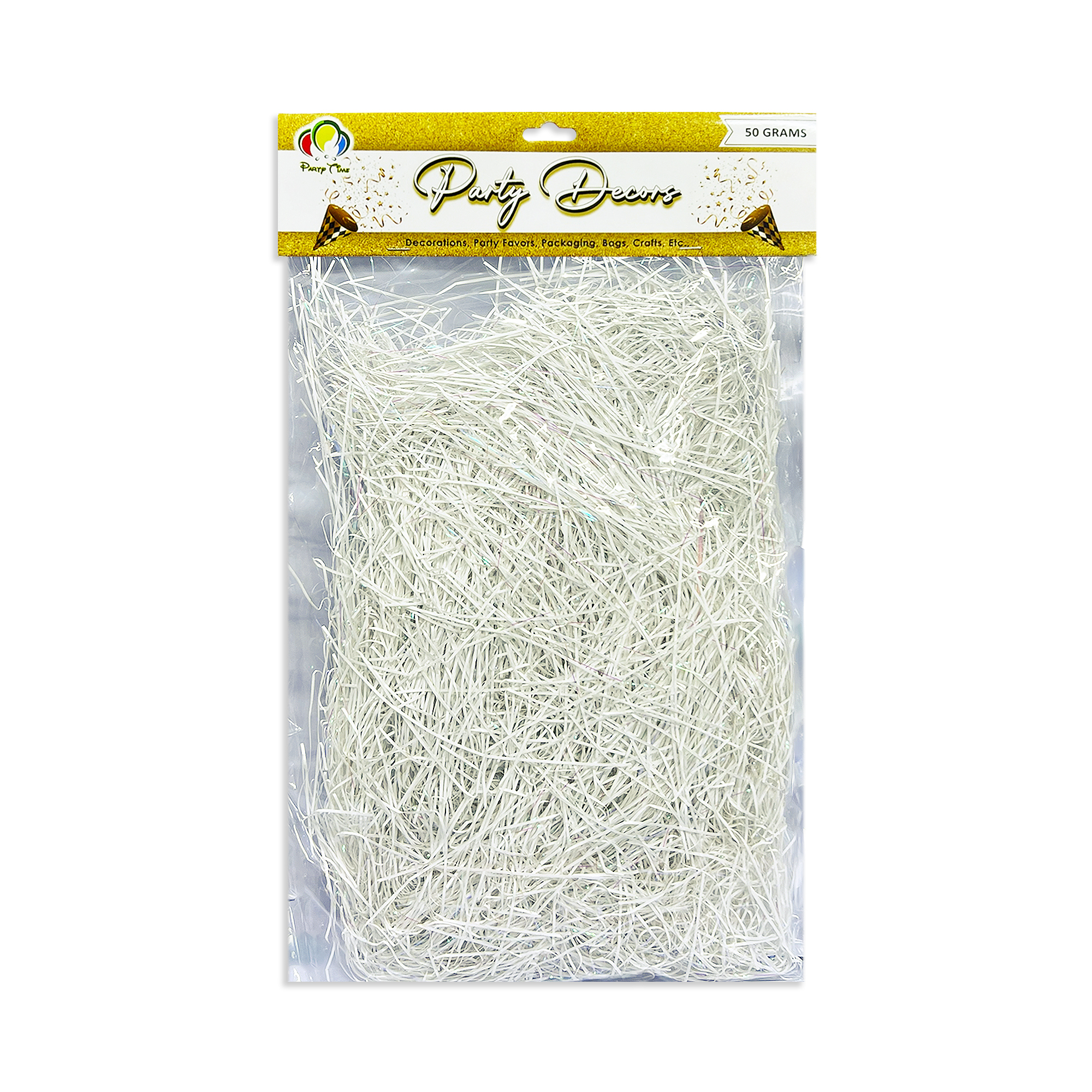 50gram White Shredded Papers with Shiny Iridescent Films, Gift Box ...