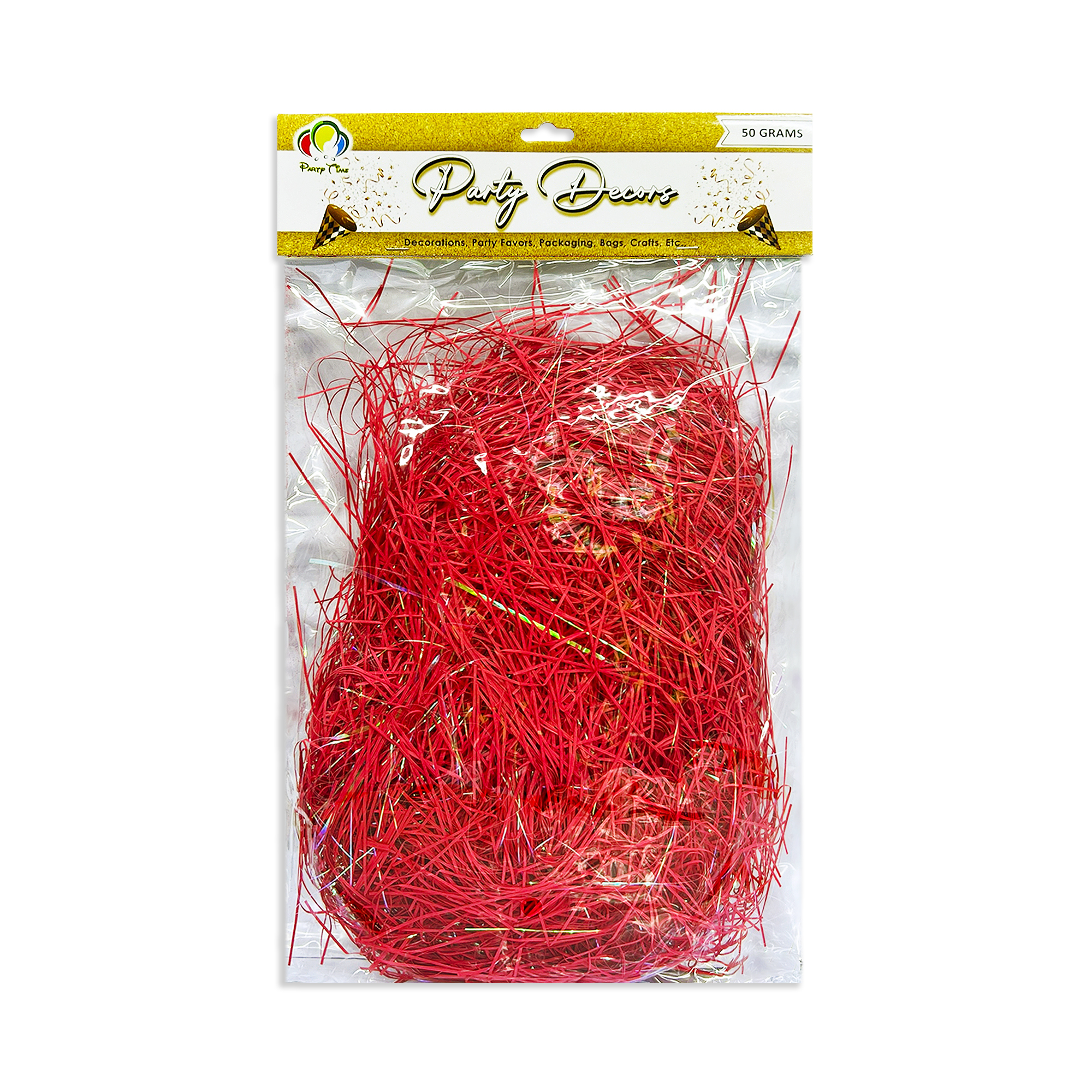 50grams Red Shredded Papers with Shiny Iridescent Films, Gift Box ...