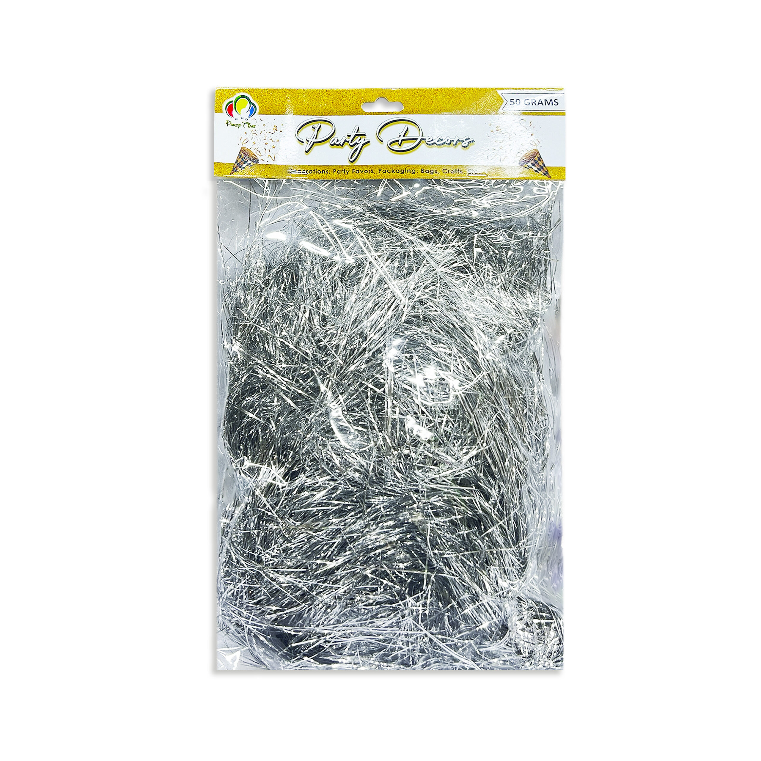 50grams Silver Shredded Tinsels with Shiny, Gift Box Fillers – Party ...