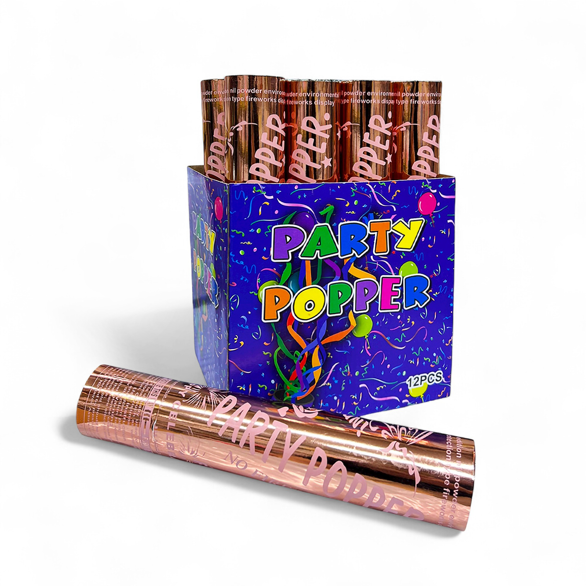 Box of 12pcs 30cm Party Popper, Rose Gold – Party Supplies – Party Time ...