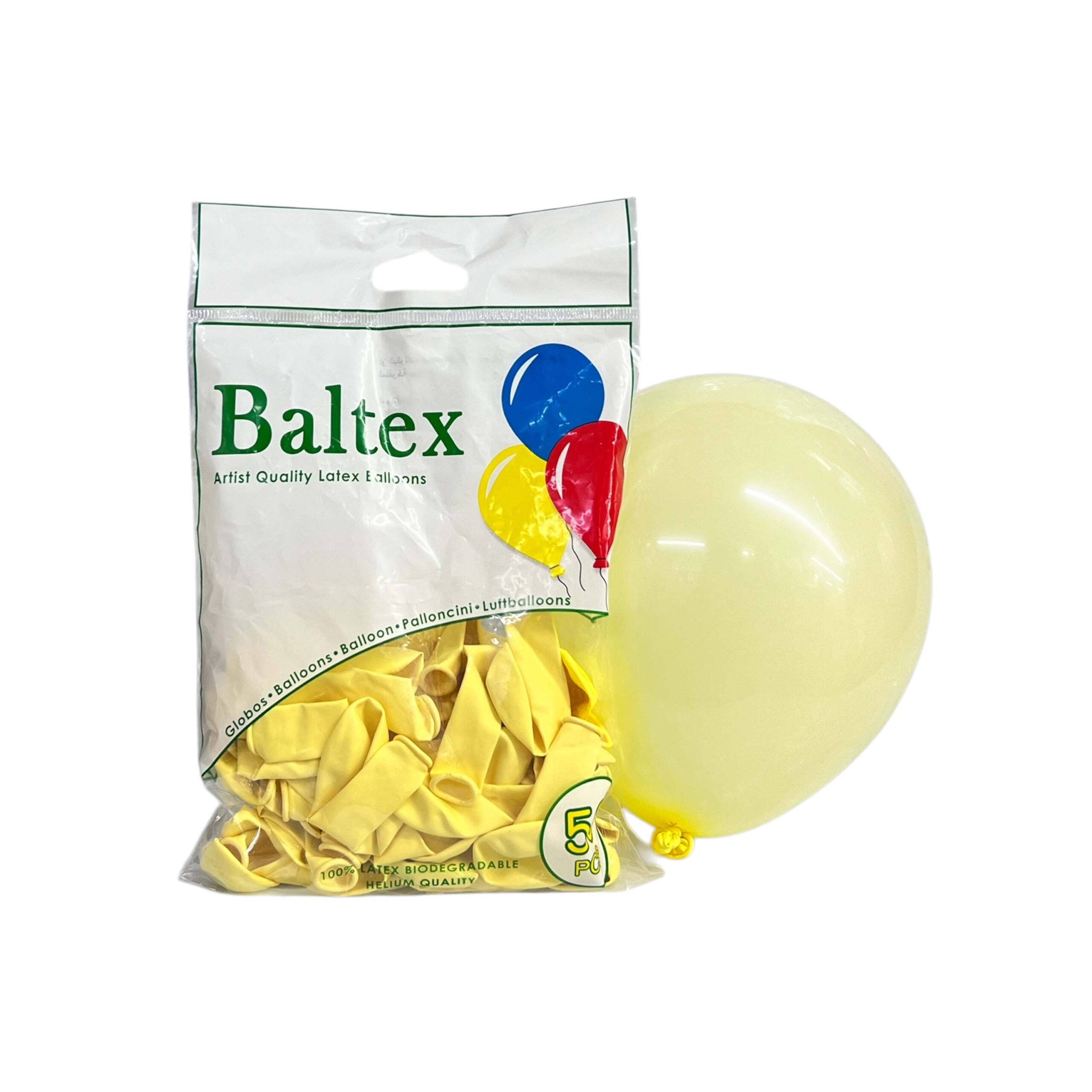 50-Pieces 5inch Macaron Yellow Latex Balloon – Party Time Dubai